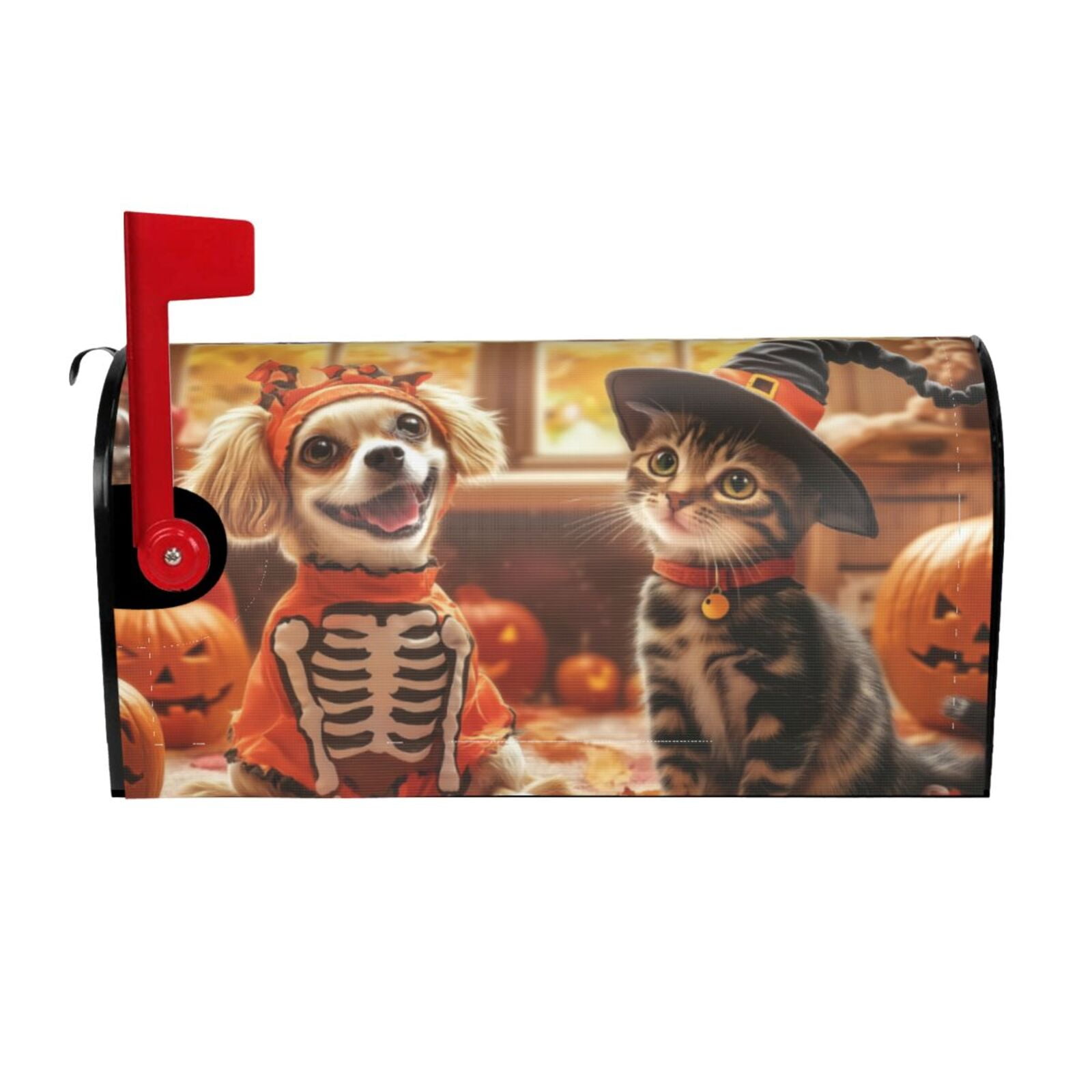 Mailbox Covers Magnetic Standard Size - Halloween Cute Cat and Dog ...