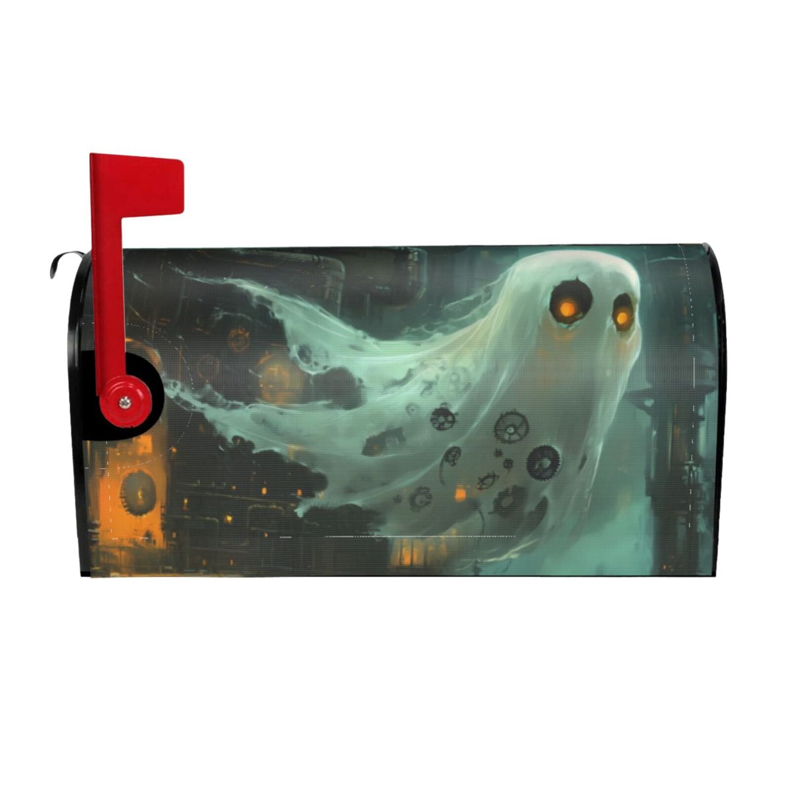 Mailbox Covers Magnetic Standard Size - Halloween Mechanical Ghost Waterproof Mailbox Wraps ...
