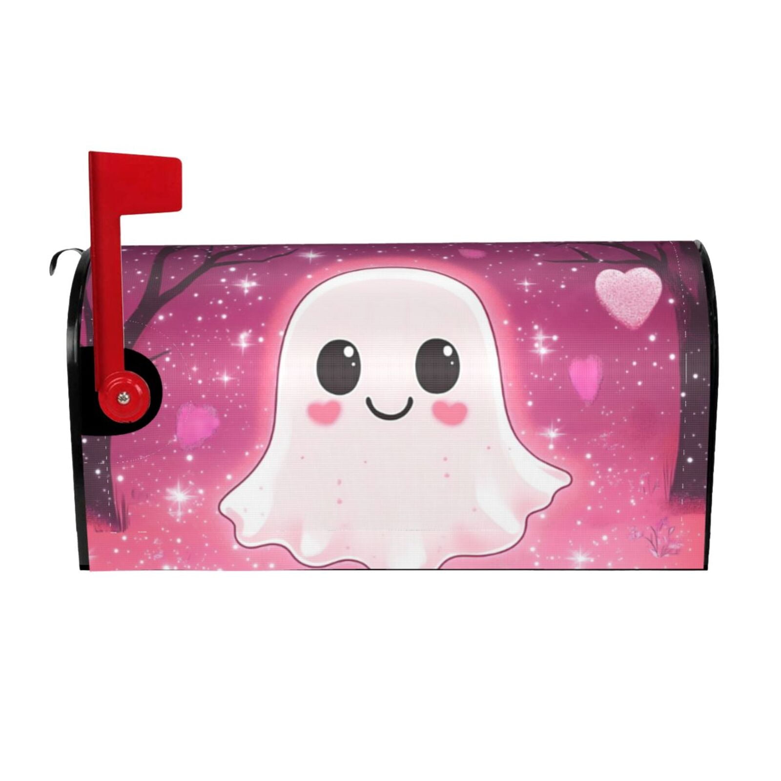 Mailbox Covers Magnetic Standard Size - Halloween Pink Cute Ghost ...