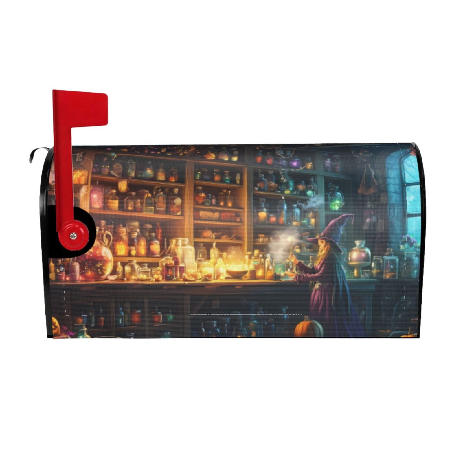 Mailbox Covers Magnetic Standard Size - Halloween Witch Candy House ...