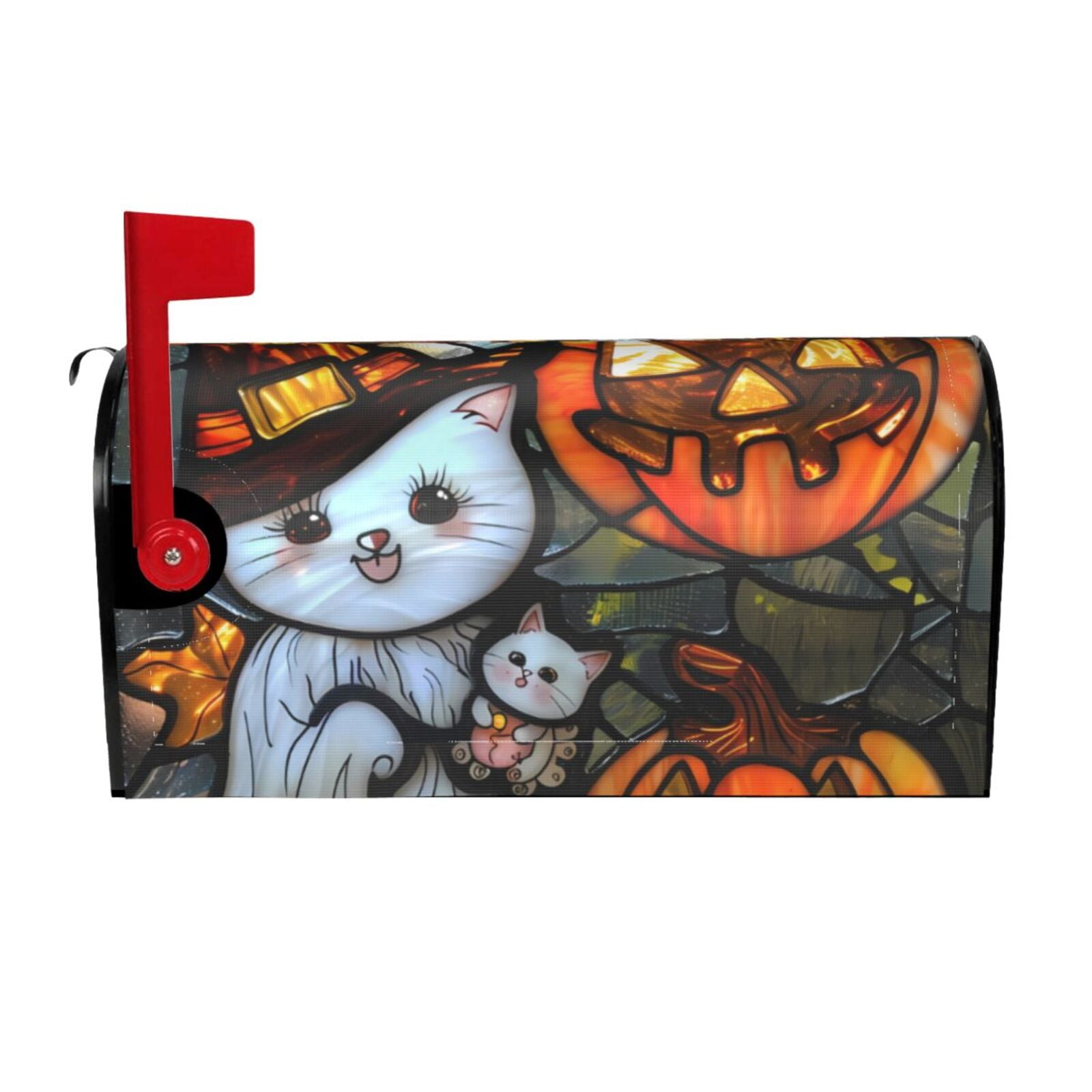Mailbox Covers Magnetic Standard Size - Halloween Witch Cat Art ...