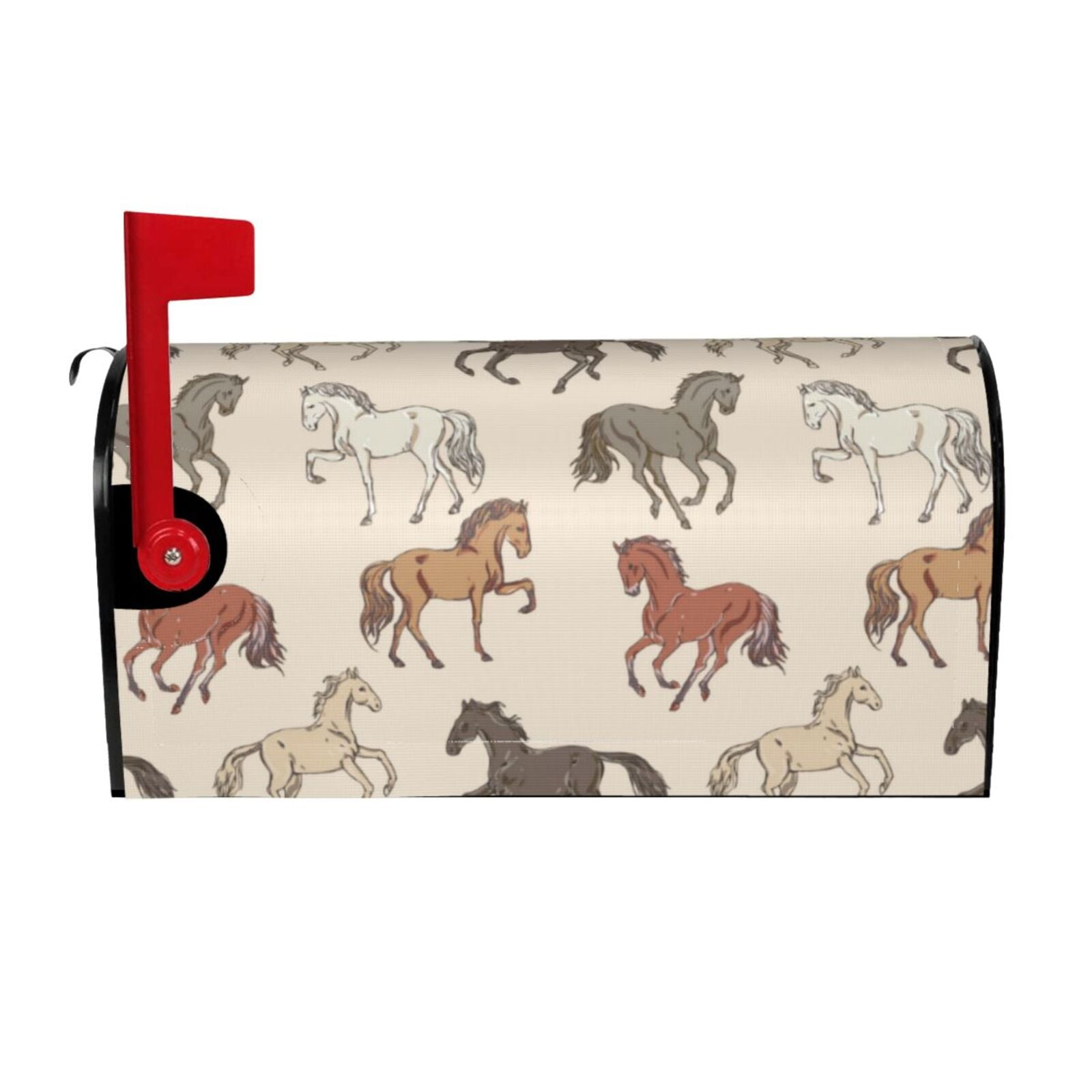 Mailbox Covers Magnetic Standard Size - Hand Drawn Modern Cool Horse ...