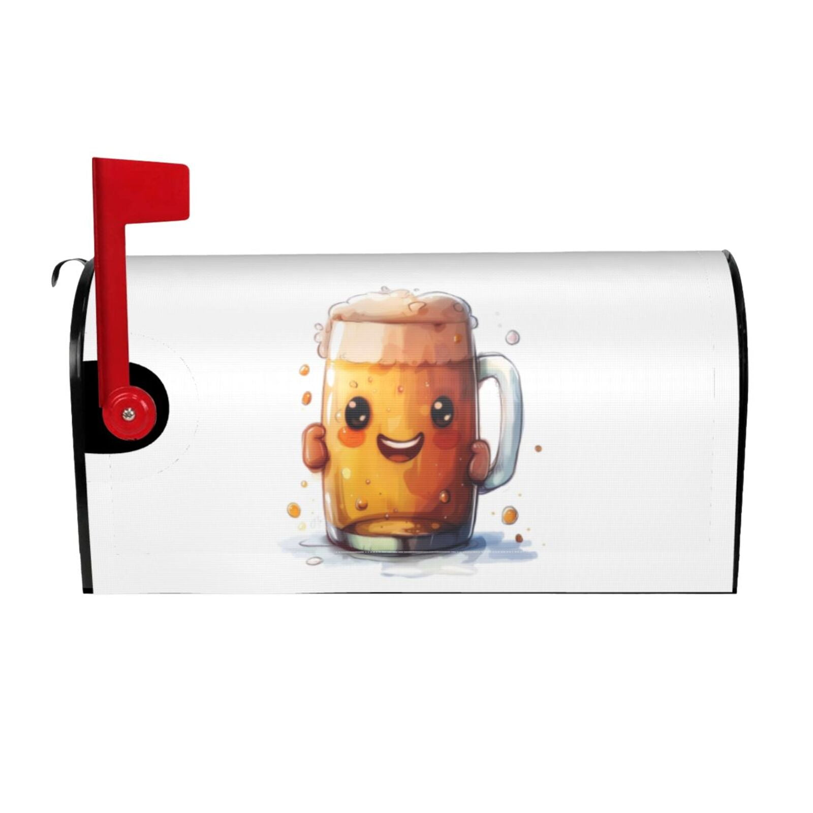 Mailbox Covers Magnetic Standard Size - Happy Beer Mug Illustration ...