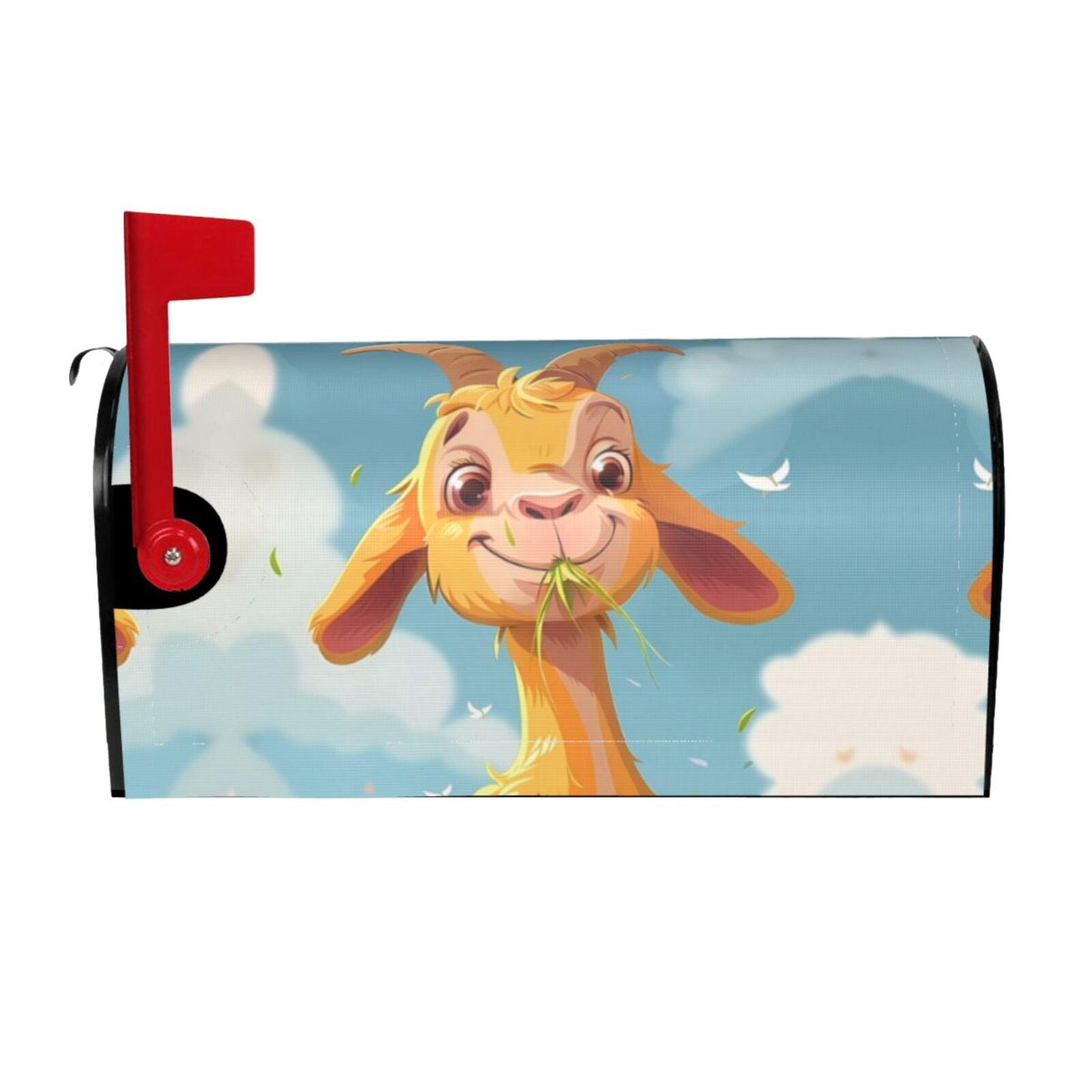 Mailbox Covers Magnetic Standard Size - Happy Goat In Meadow Waterproof ...