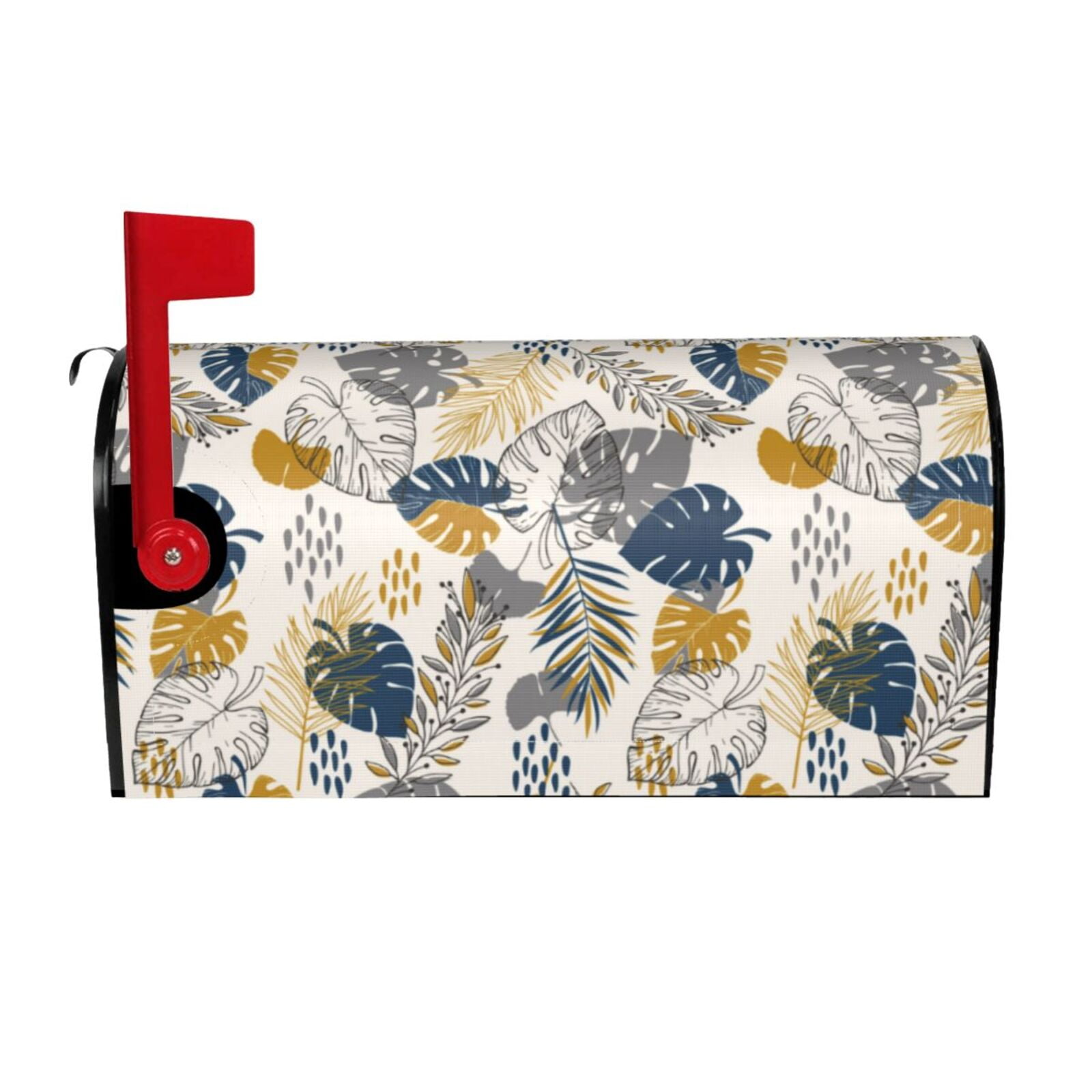 Mailbox Covers Magnetic Standard Size - Hawaiian Style Gold Leaves ...