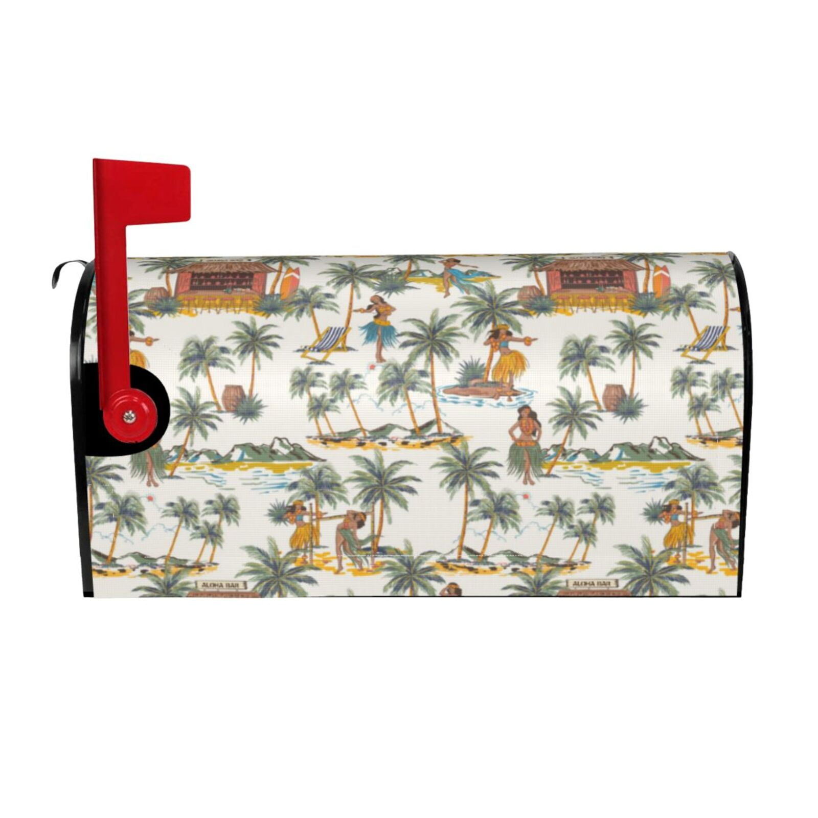 Mailbox Covers Magnetic Standard Size - Hawaiian Style Green Coconut ...