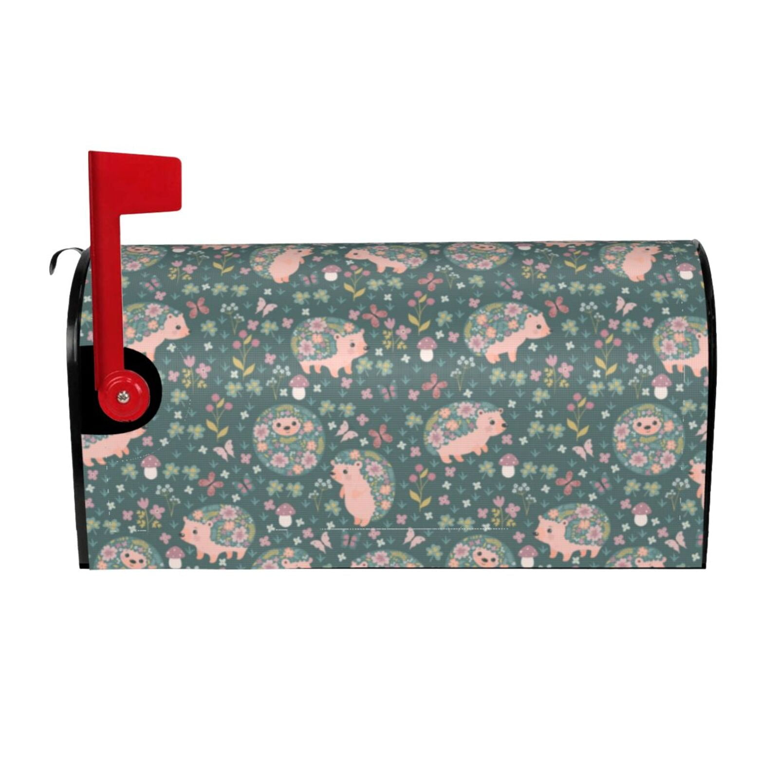 Mailbox Covers Magnetic Standard Size - Hedgehogs and Flowers ...