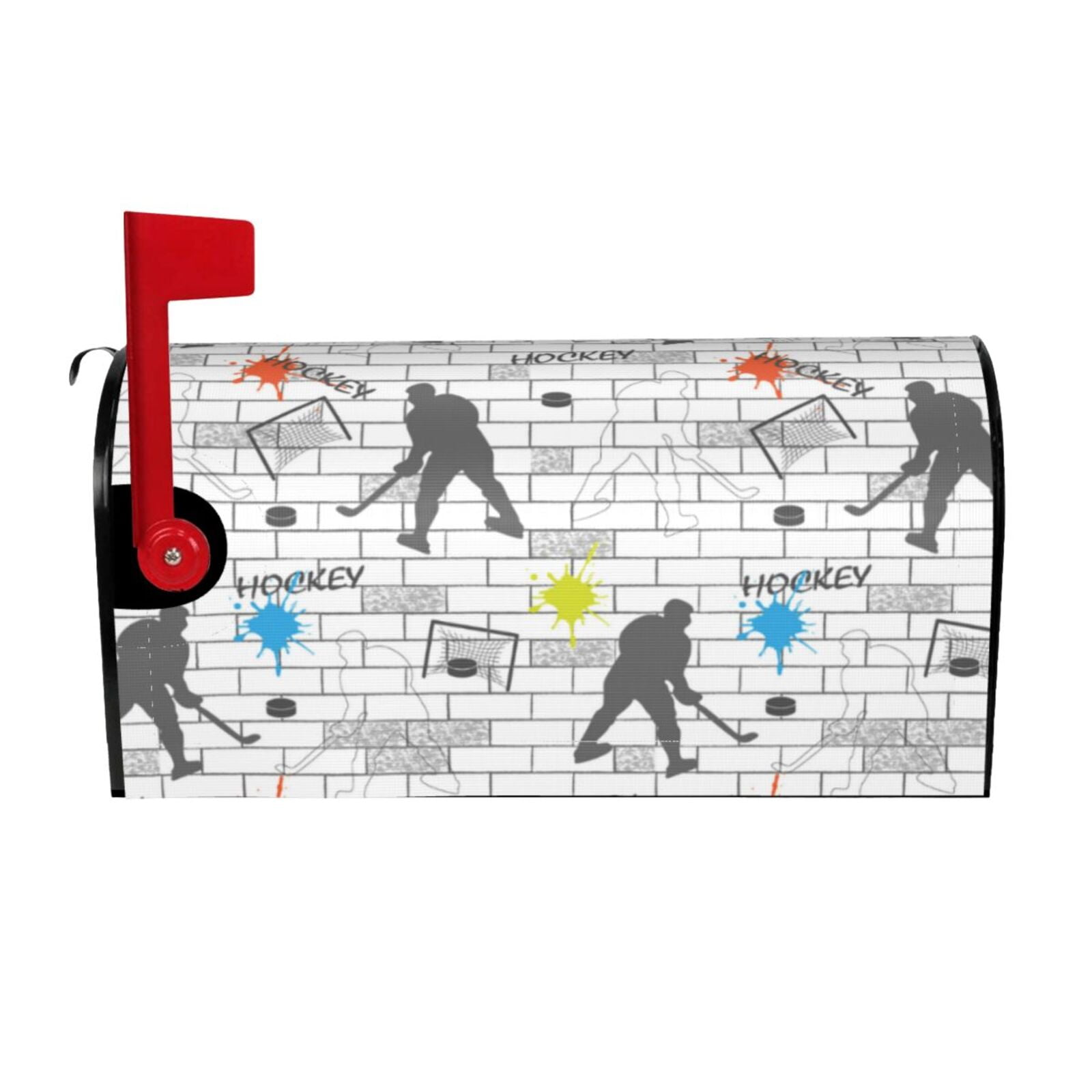 Mailbox Covers Magnetic Standard Size - Hockey players funny Waterproof ...