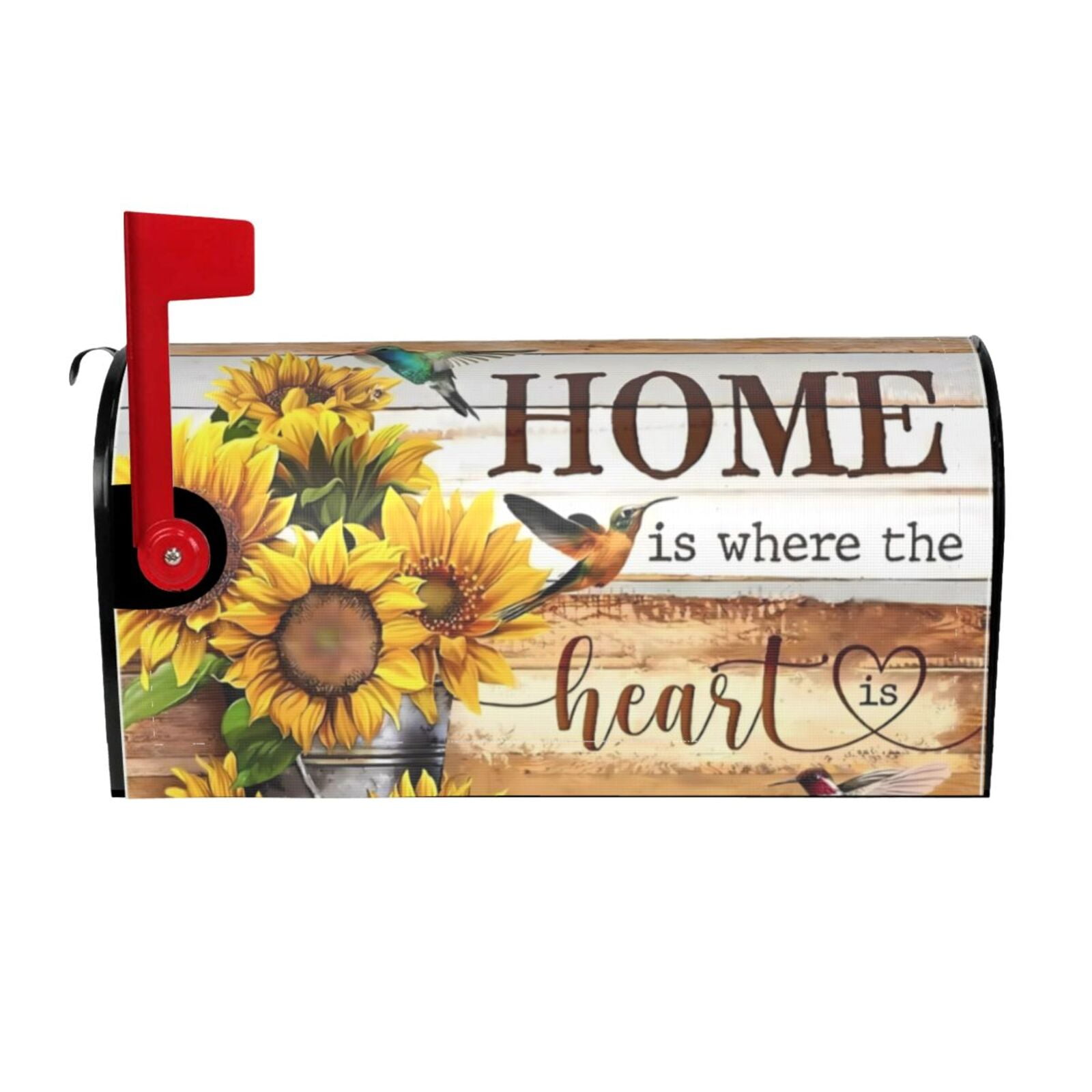 Mailbox Covers Magnetic Standard Size - Home Sunflower Hummingbird ...