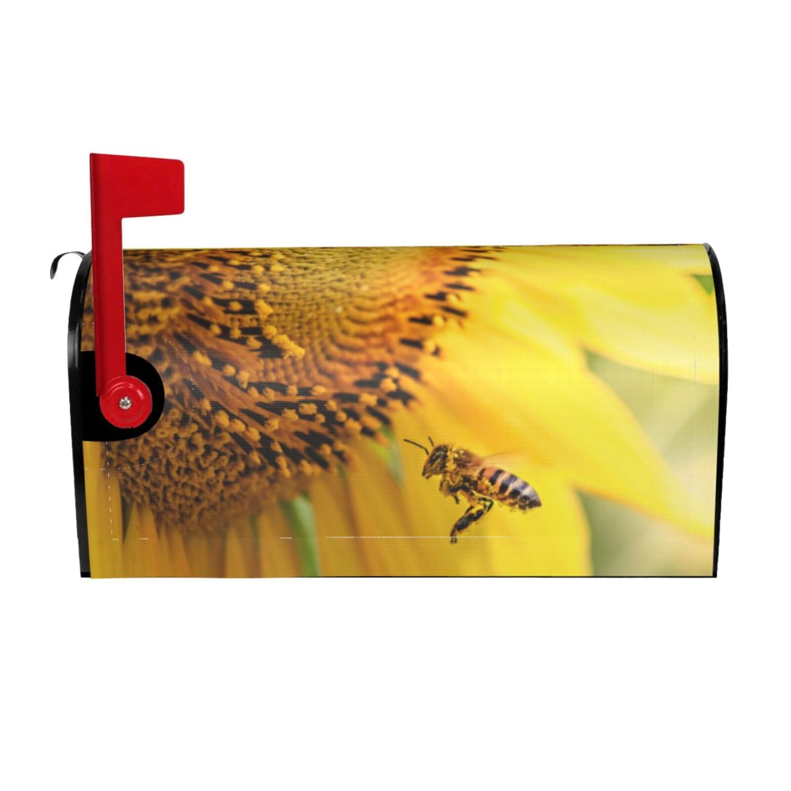 Mailbox Covers Magnetic Standard Size - Honey Bee Pollinating Sunflower ...