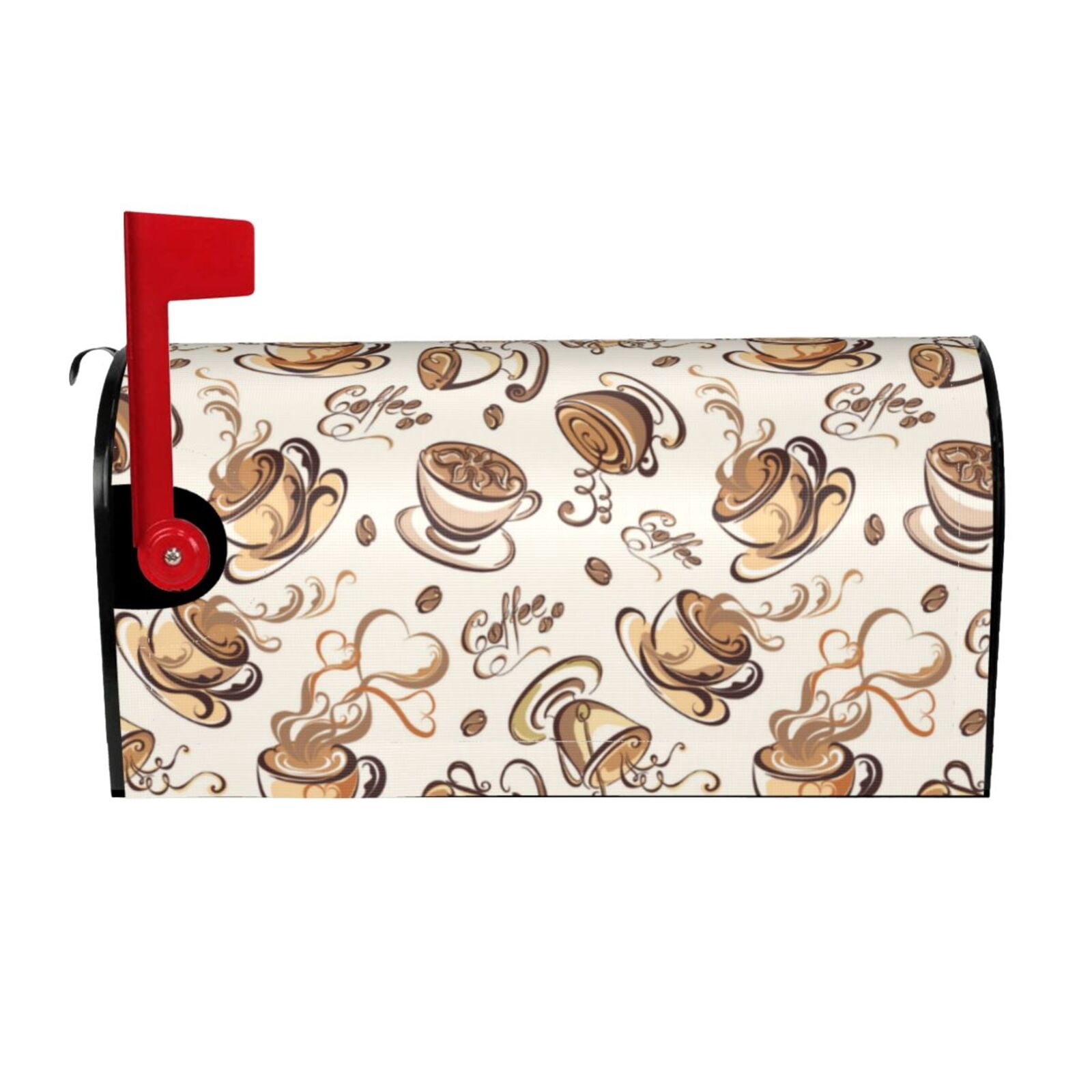 Mailbox Covers Magnetic Standard Size - Hot Coffee Print Waterproof ...