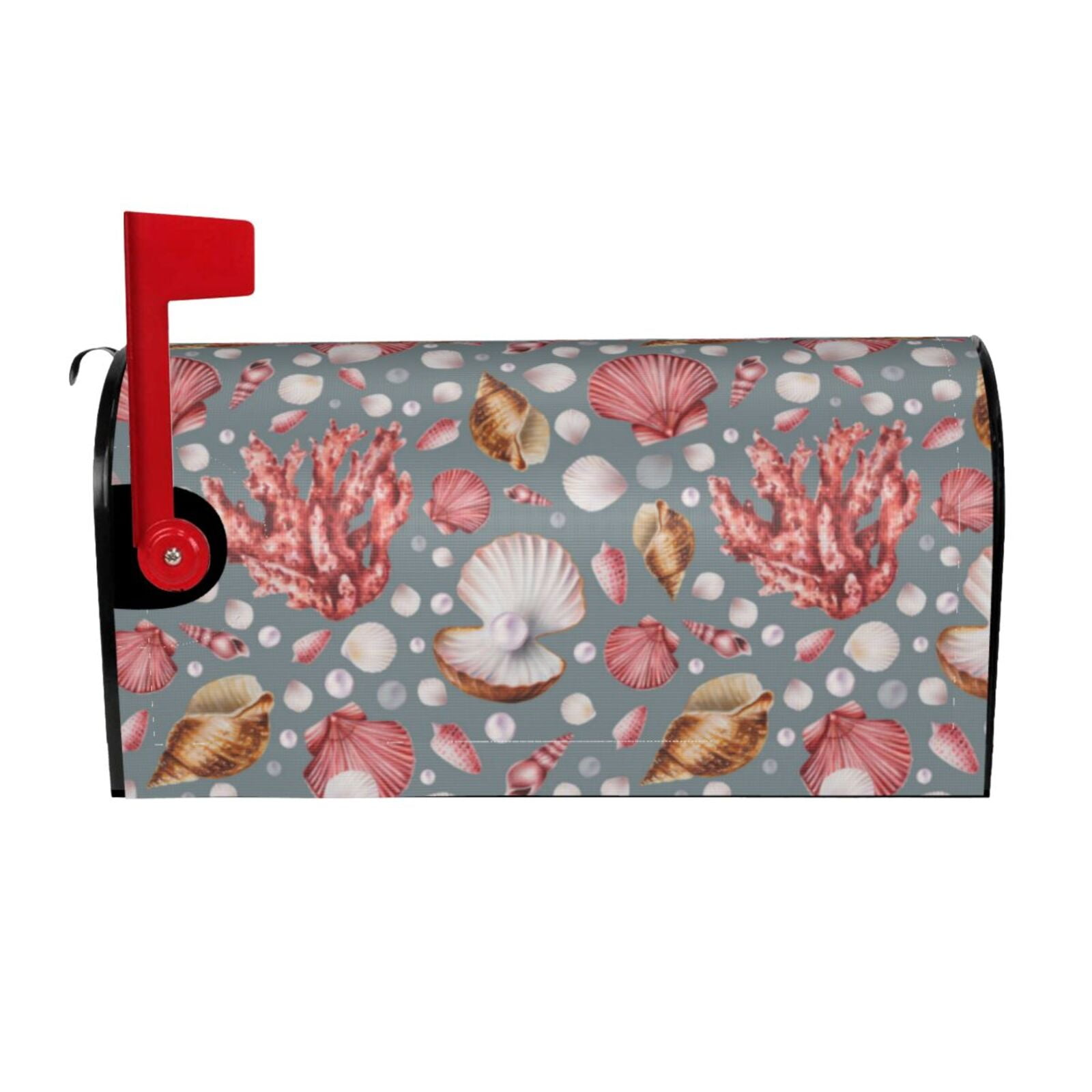 Mailbox Covers Magnetic Standard Size - Hot Pink Scalloped Coral ...