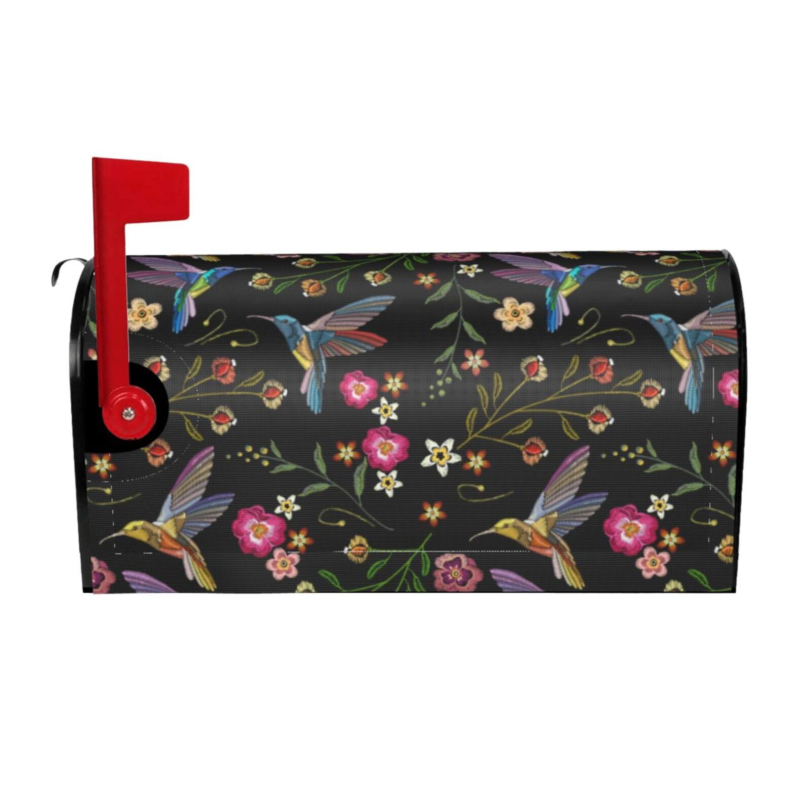 Mailbox Covers Magnetic Standard Size - Hummingbird Flower Pattern ...