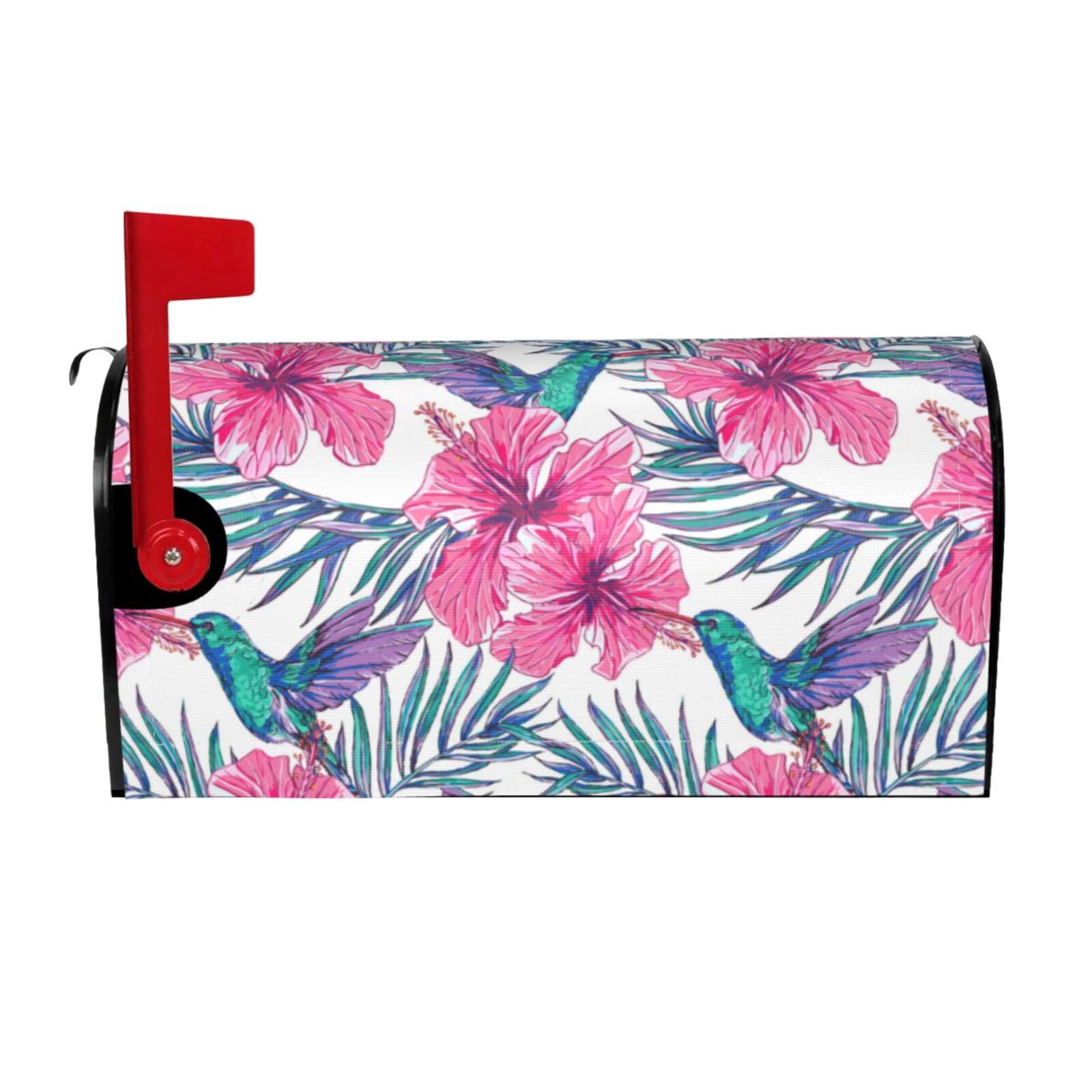 Mailbox Covers Magnetic Standard Size - Hummingbird Leaf Flower ...