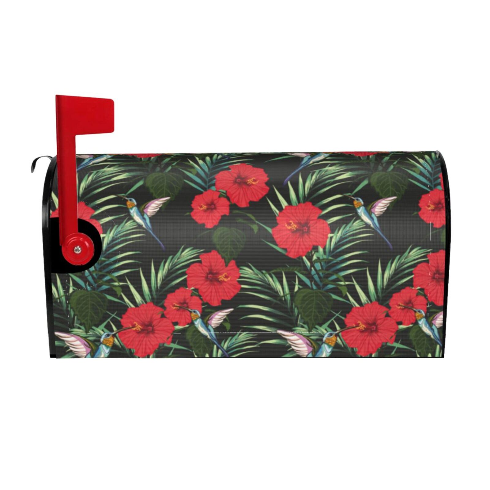 Mailbox Covers Magnetic Standard Size - Hummingbird Red Hibiscus ...