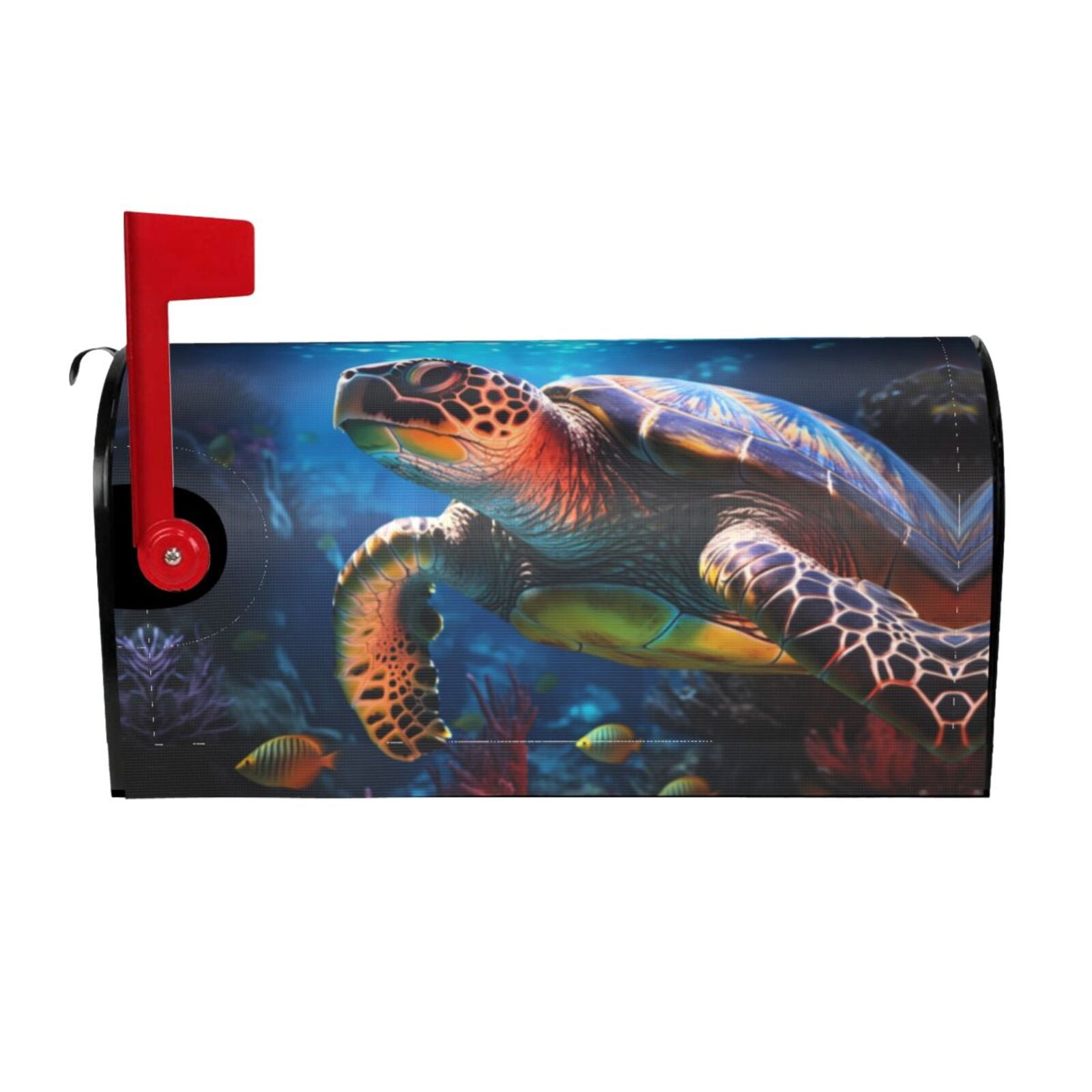 Mailbox Covers Magnetic Standard Size - Ice Blue Ocean Sea Turtle ...