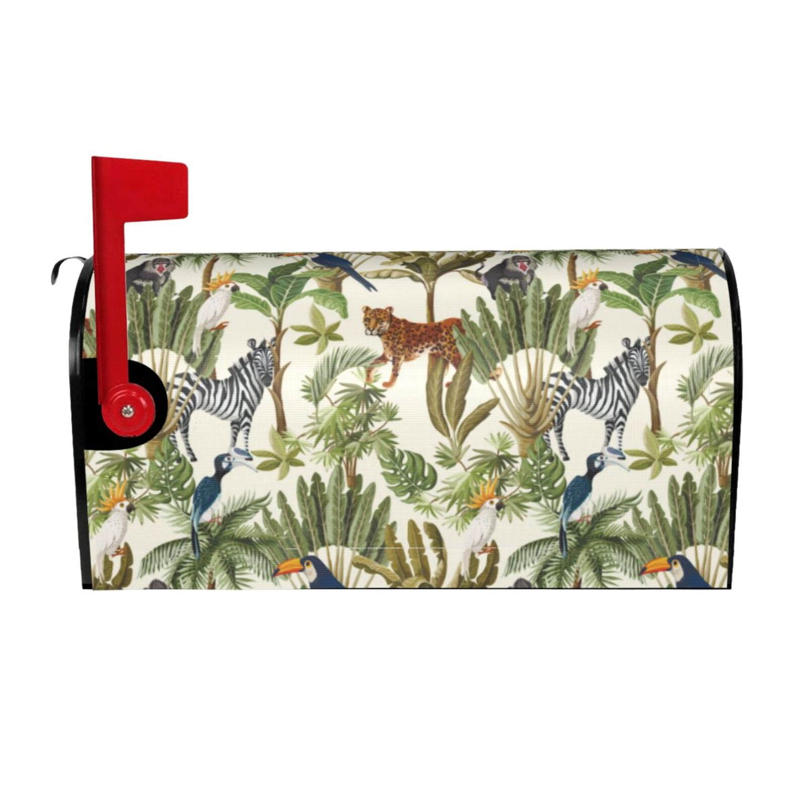 Mailbox Covers Magnetic Standard Size - Jungle animals Waterproof ...