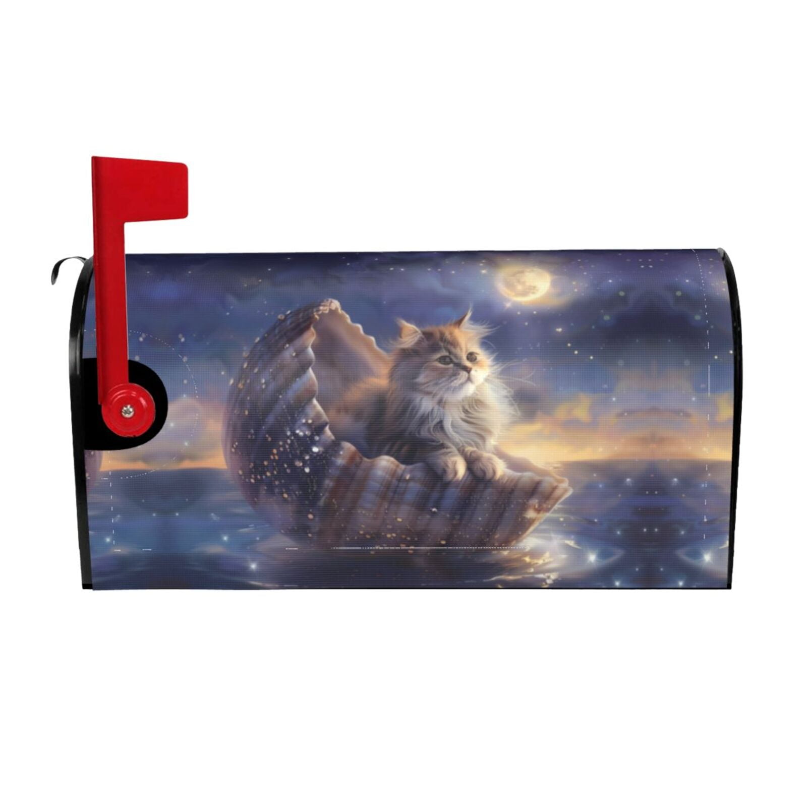 Mailbox Covers Magnetic Standard Size - Kitten Seashell Moonlit Night ...