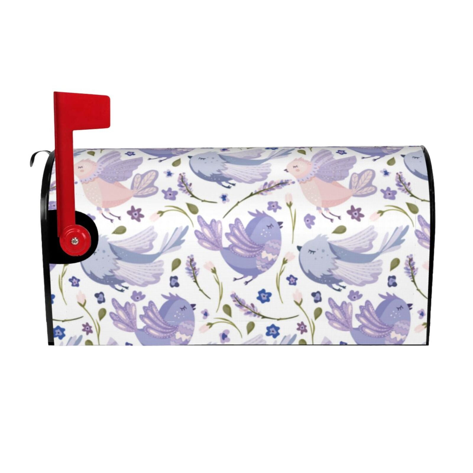 Mailbox Covers Magnetic Standard Size - Lavender Flowers Bird Purple ...