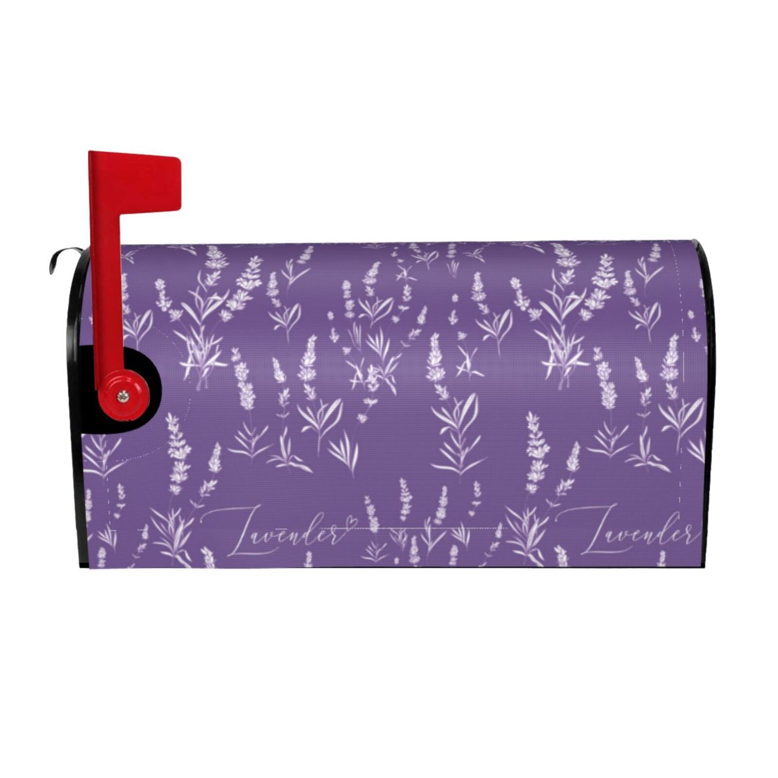 Mailbox Covers Magnetic Standard Size - Lavender Flowers Purple White ...