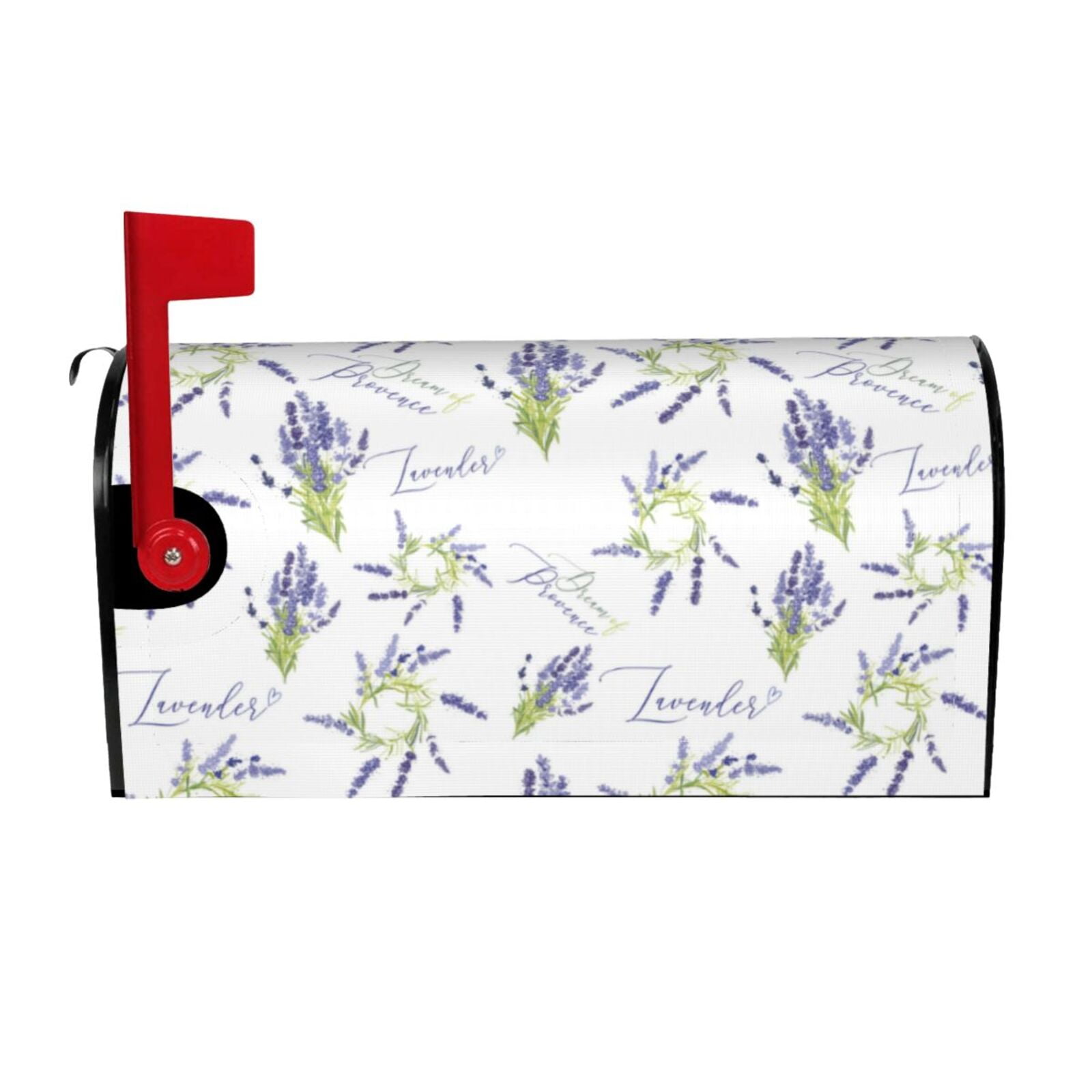 Mailbox Covers Magnetic Standard Size - Lavender Flowers Round ...