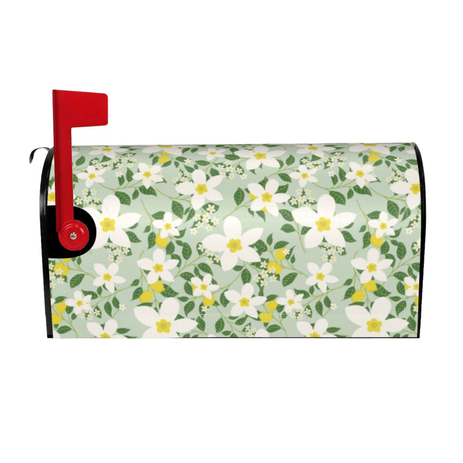 Mailbox Covers Magnetic Standard Size - Lemon floral Waterproof Mailbox ...