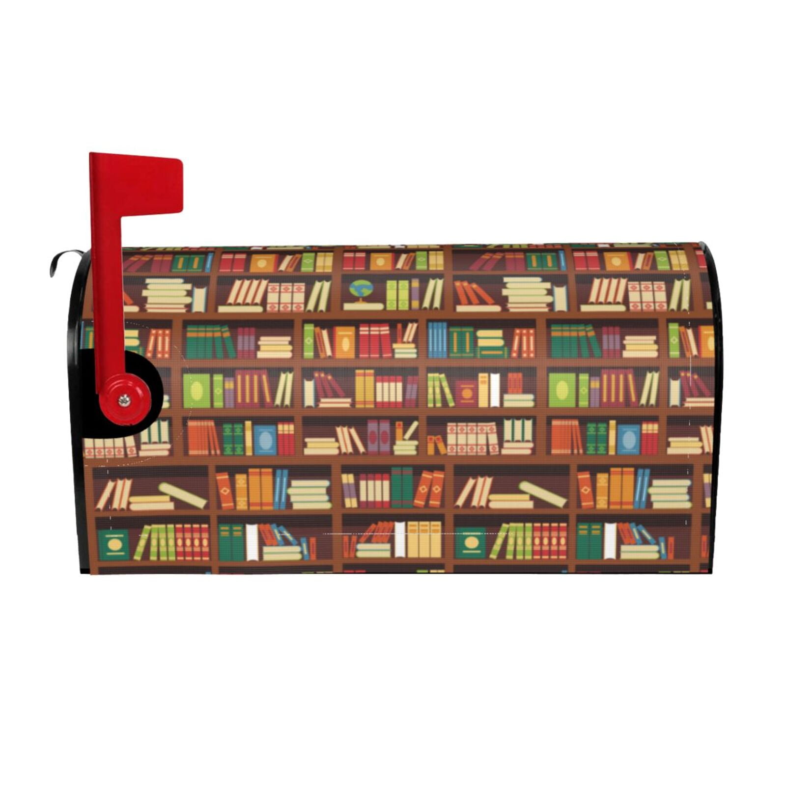 Mailbox Covers Magnetic Standard Size - Library vintage bookshelf print ...