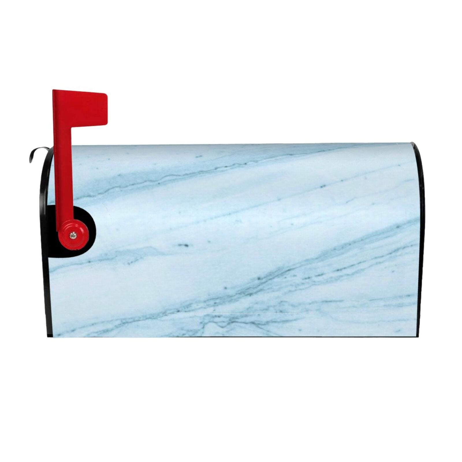 Mailbox Covers Magnetic Standard Size - Light Blue Marble Waterproof ...