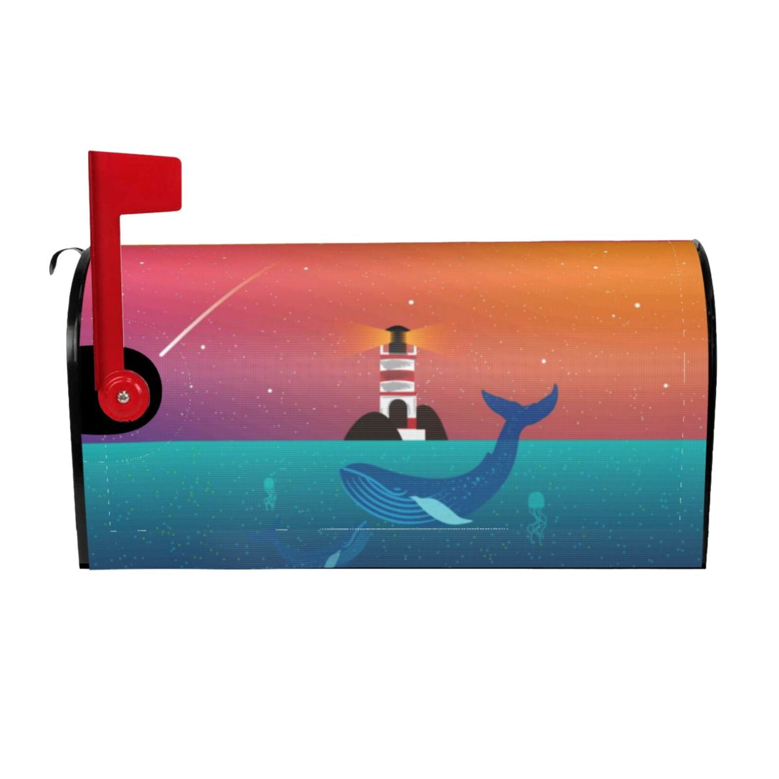 Mailbox Covers Magnetic Standard Size - Lighthouse and Whale Waterproof ...