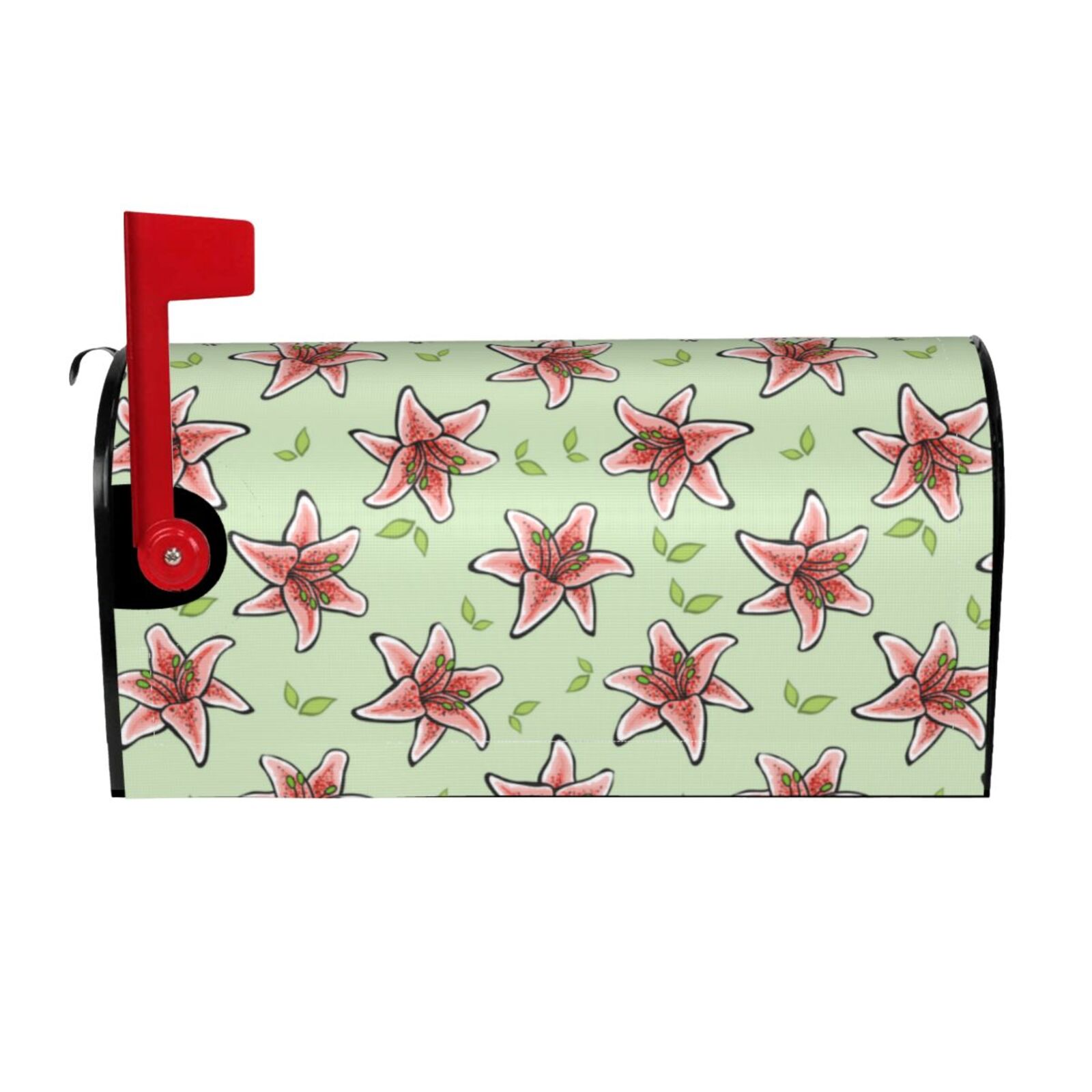 Mailbox Covers Magnetic Standard Size - Lilies Flowers Green Leaves ...