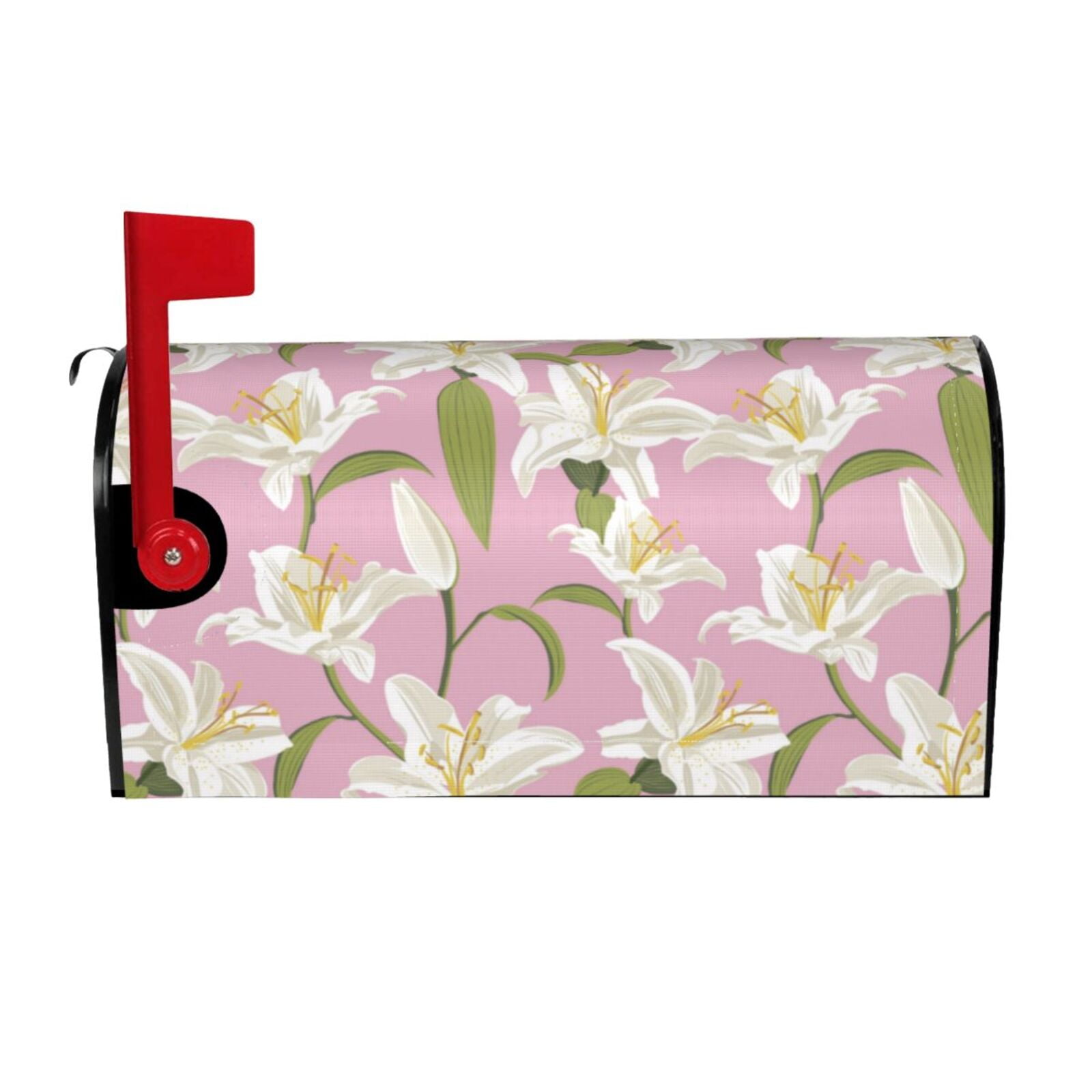 Mailbox Covers Magnetic Standard Size - Lilies Flowers Light Pink ...