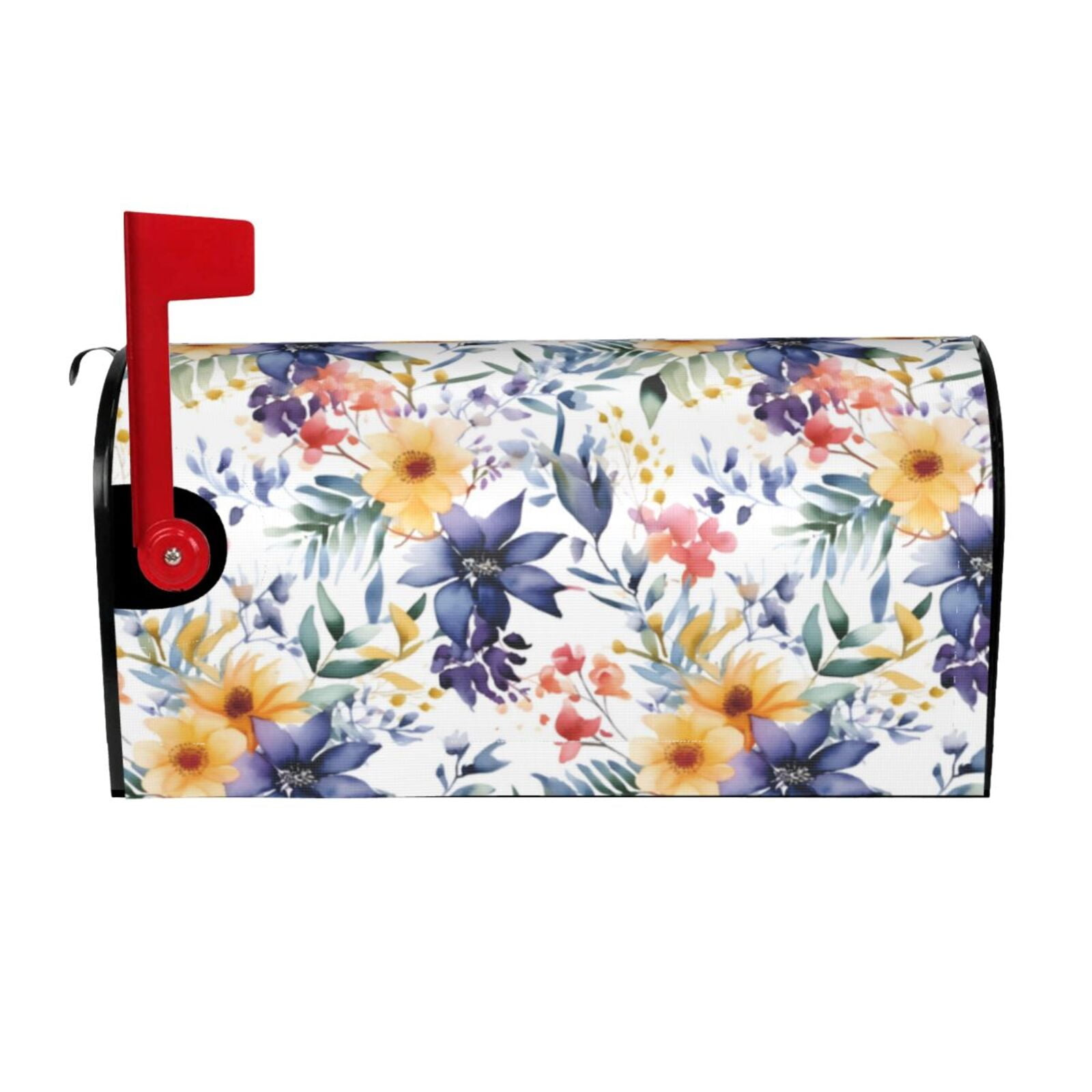 Mailbox Covers Magnetic Standard Size - Lilies Flowers Purple Yellow ...