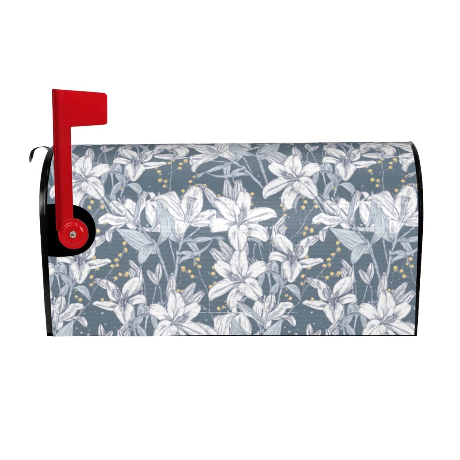 Mailbox Covers Magnetic Standard Size - Lilies Flowers Retro Waterproof ...