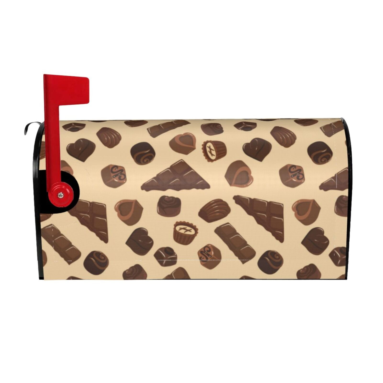 Mailbox Covers Magnetic Standard Size - Love Chocolate Print Waterproof ...
