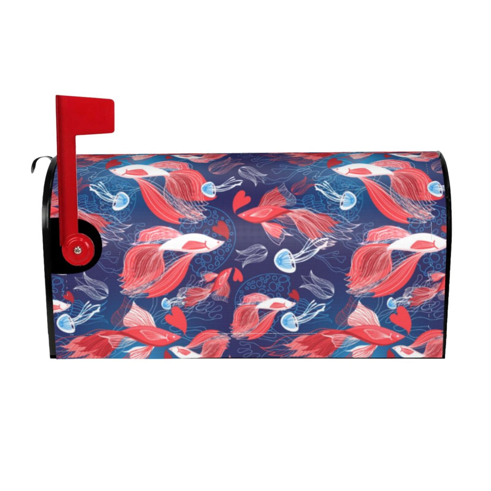 Mailbox Covers Magnetic Standard Size - Lovers Red Fish Jellyfish ...