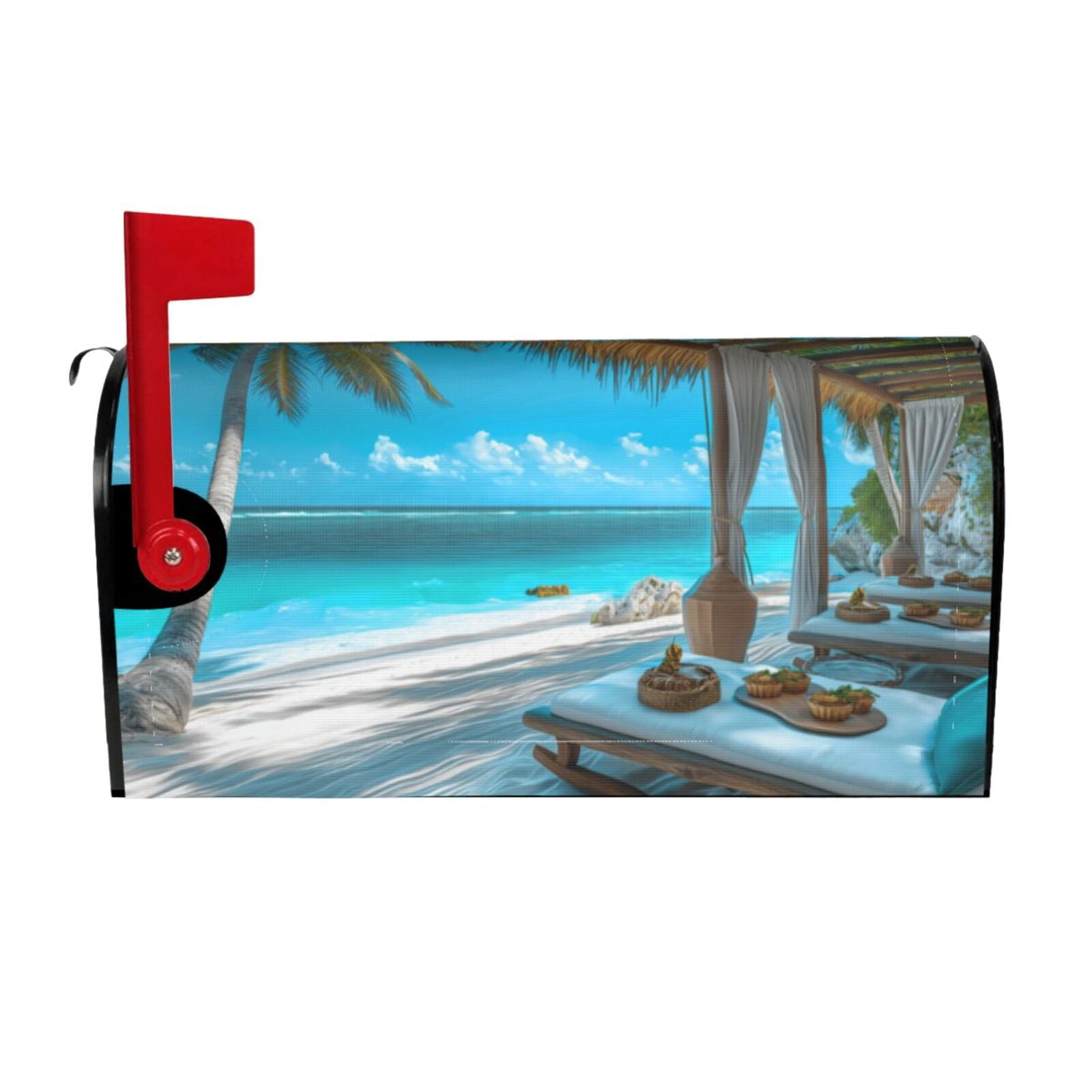 Mailbox Covers Magnetic Standard Size - Luxurious Tropical Beach ...