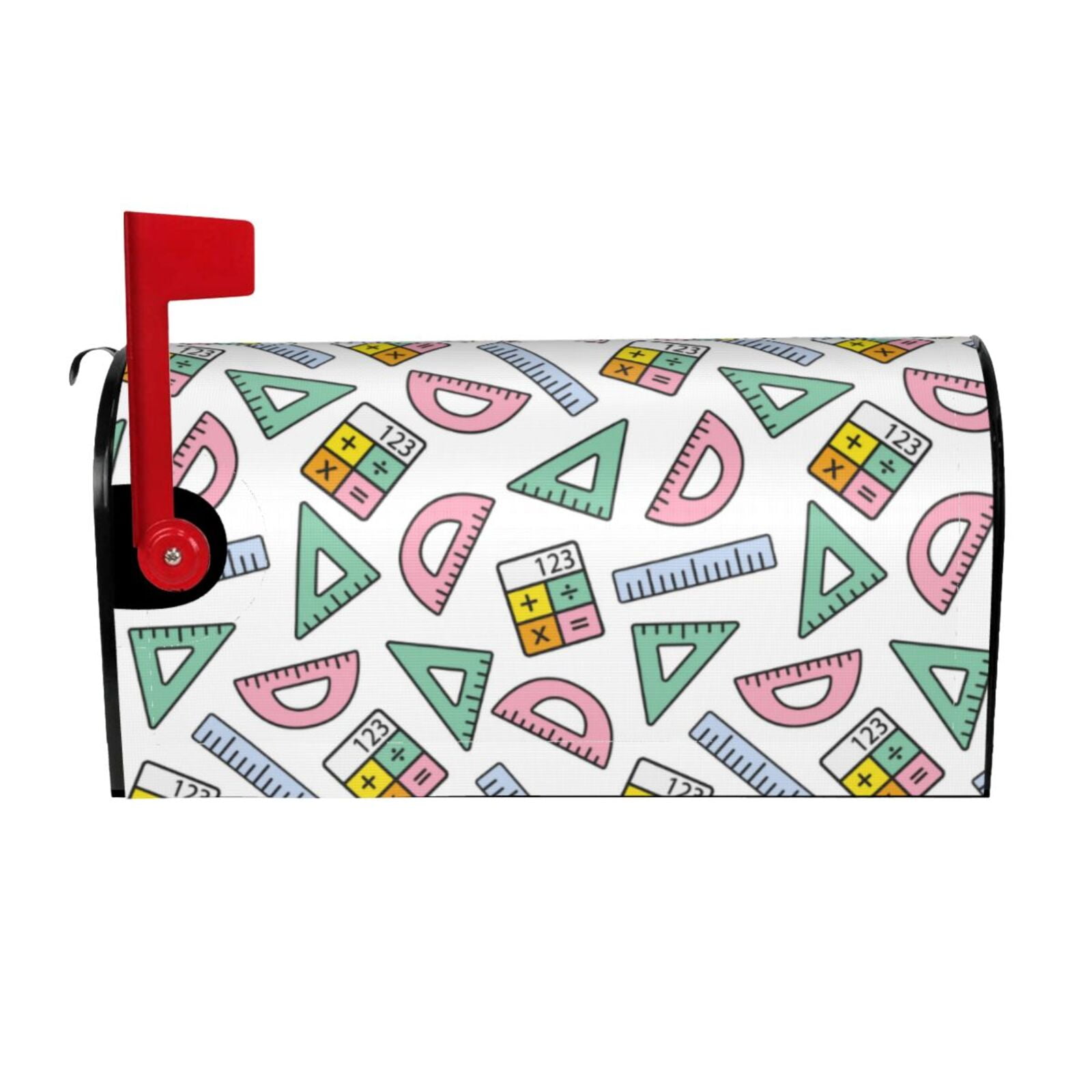 Mailbox Covers Magnetic Standard Size - Math ruler Print colorful ...