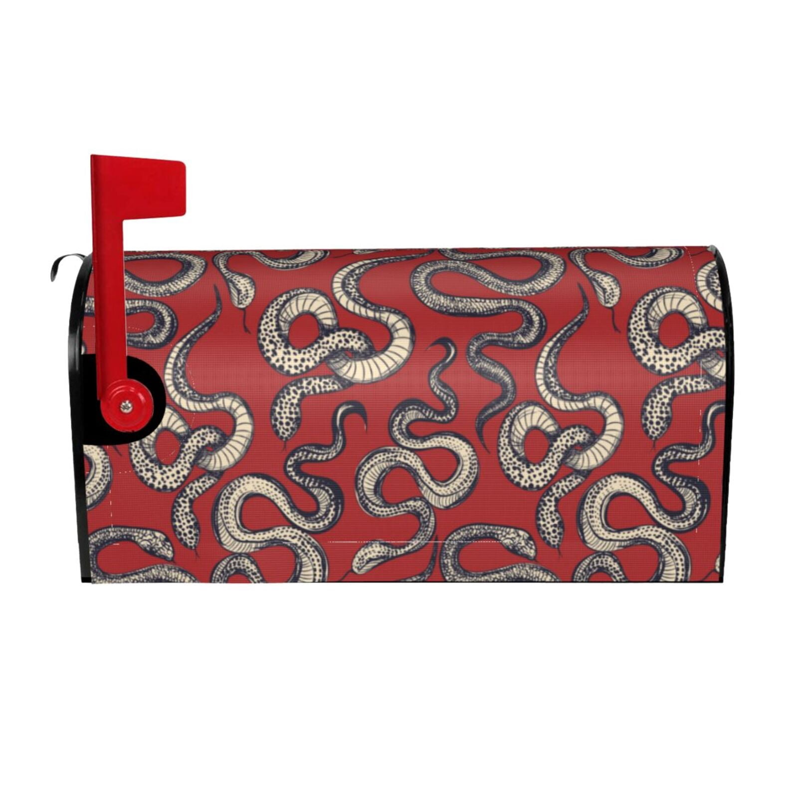 Mailbox Covers Magnetic Standard Size - Minimalist Sketch Funny Snake ...