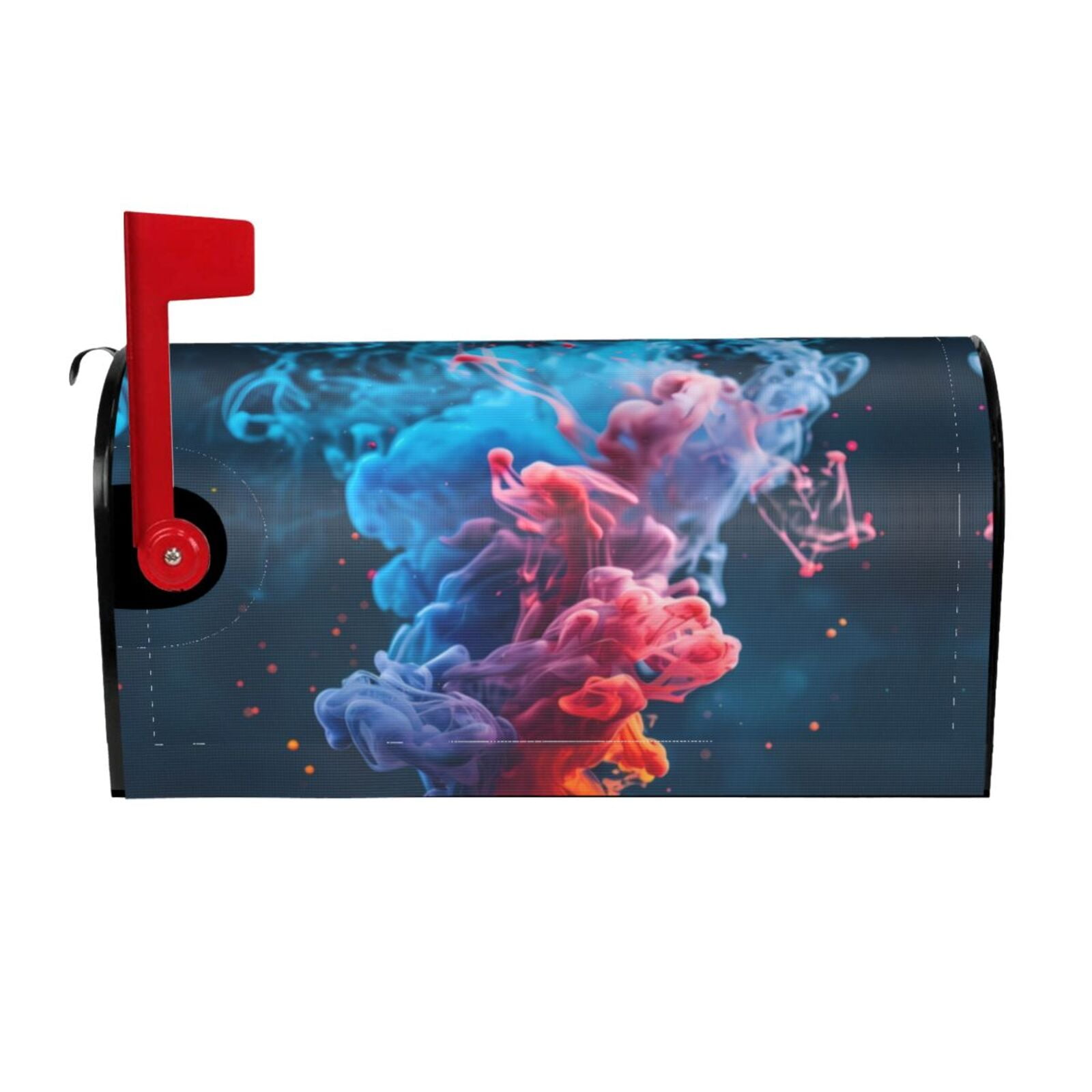 Mailbox Covers Magnetic Standard Size - Modern Art Red and Blue Colors ...