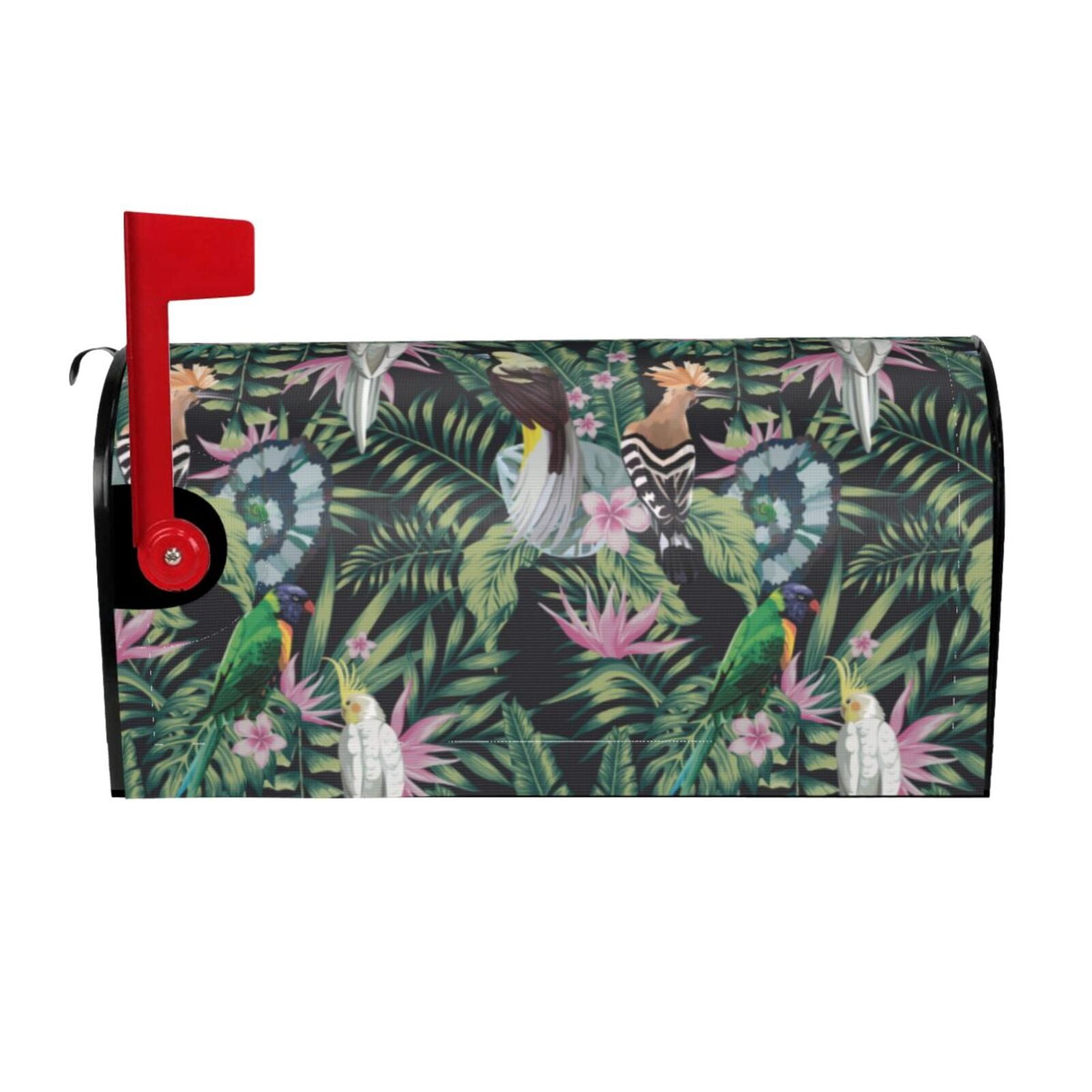 Mailbox Covers Magnetic Standard Size - Modern Cute Parrot Plant ...