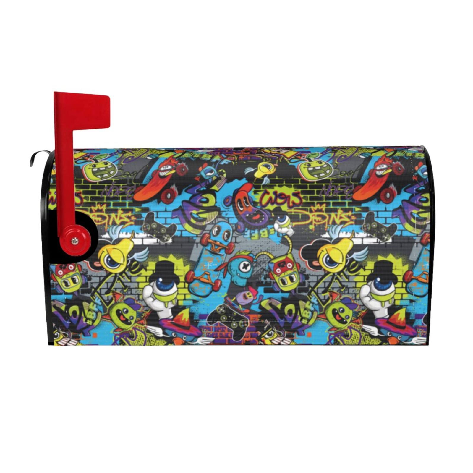 Mailbox Covers Magnetic Standard Size - Modern Graffiti Q Version Eyes ...