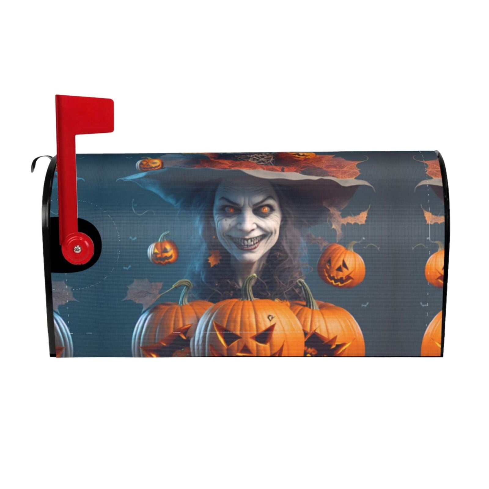 Mailbox Covers Magnetic Standard Size - Modern Style Pumpkin Witch ...