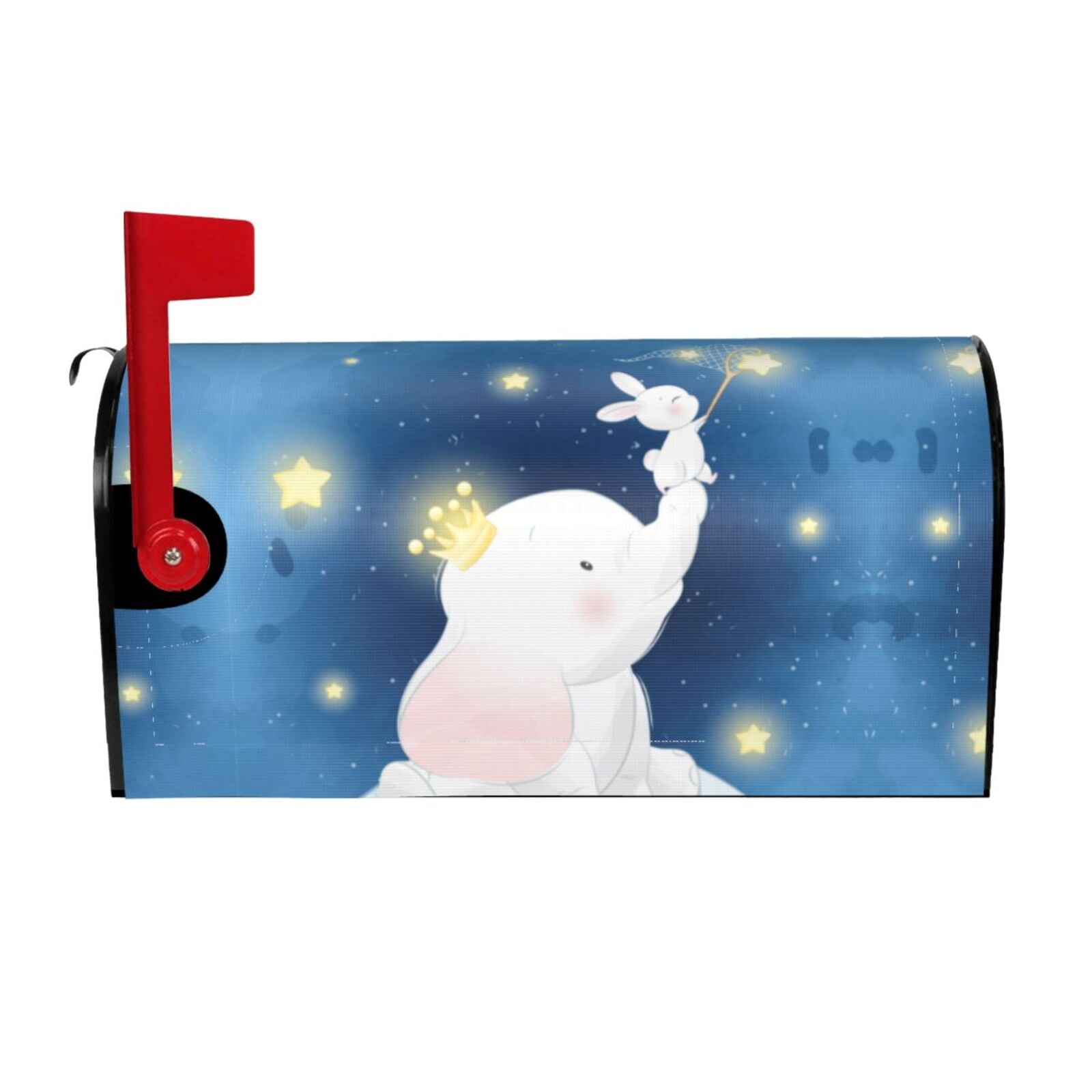 Mailbox Covers Magnetic Standard Size - Moon Cute Elephant Little Bunny ...