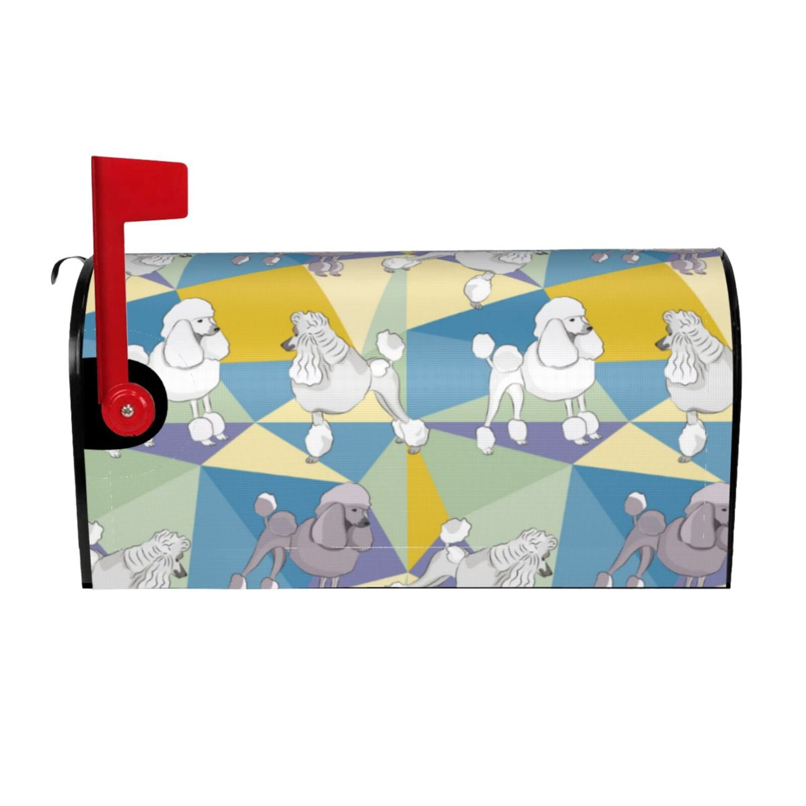 Mailbox Covers Magnetic Standard Size - Multicolor Cute Poodle Dog ...