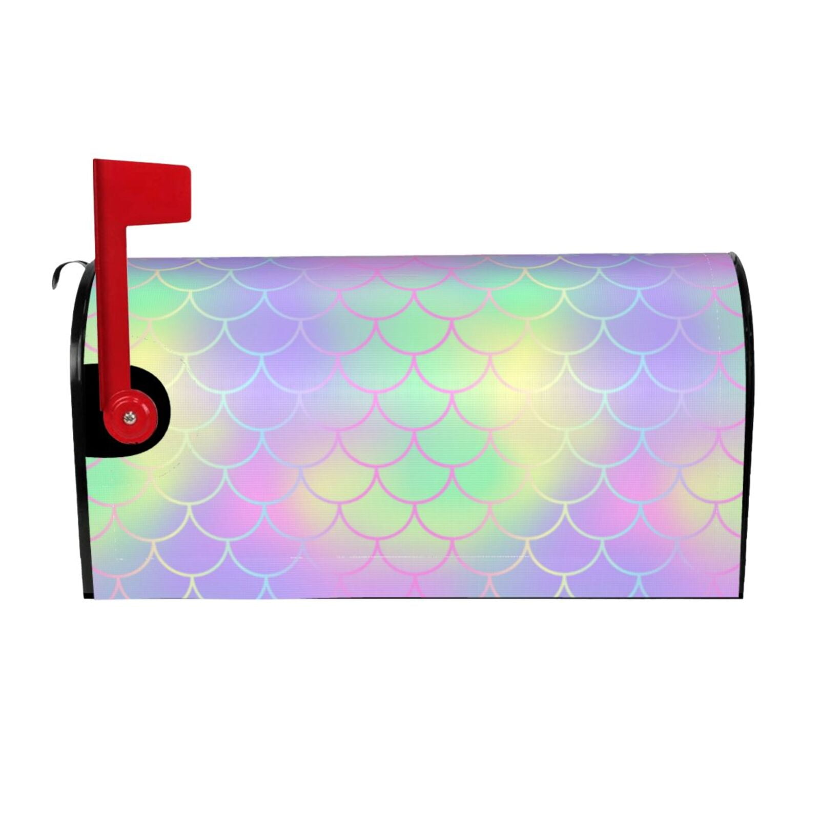 Mailbox Covers Magnetic Standard Size - Multicolored Shiny fishscale ...