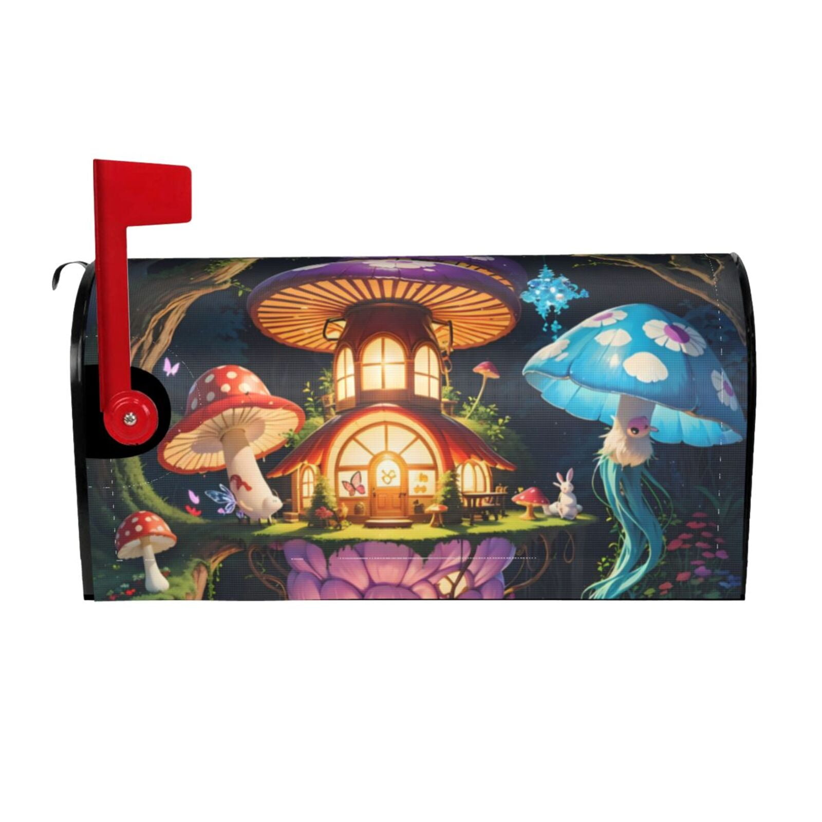 Mailbox Covers Magnetic Standard Size - Mushroom Forest Waterproof ...