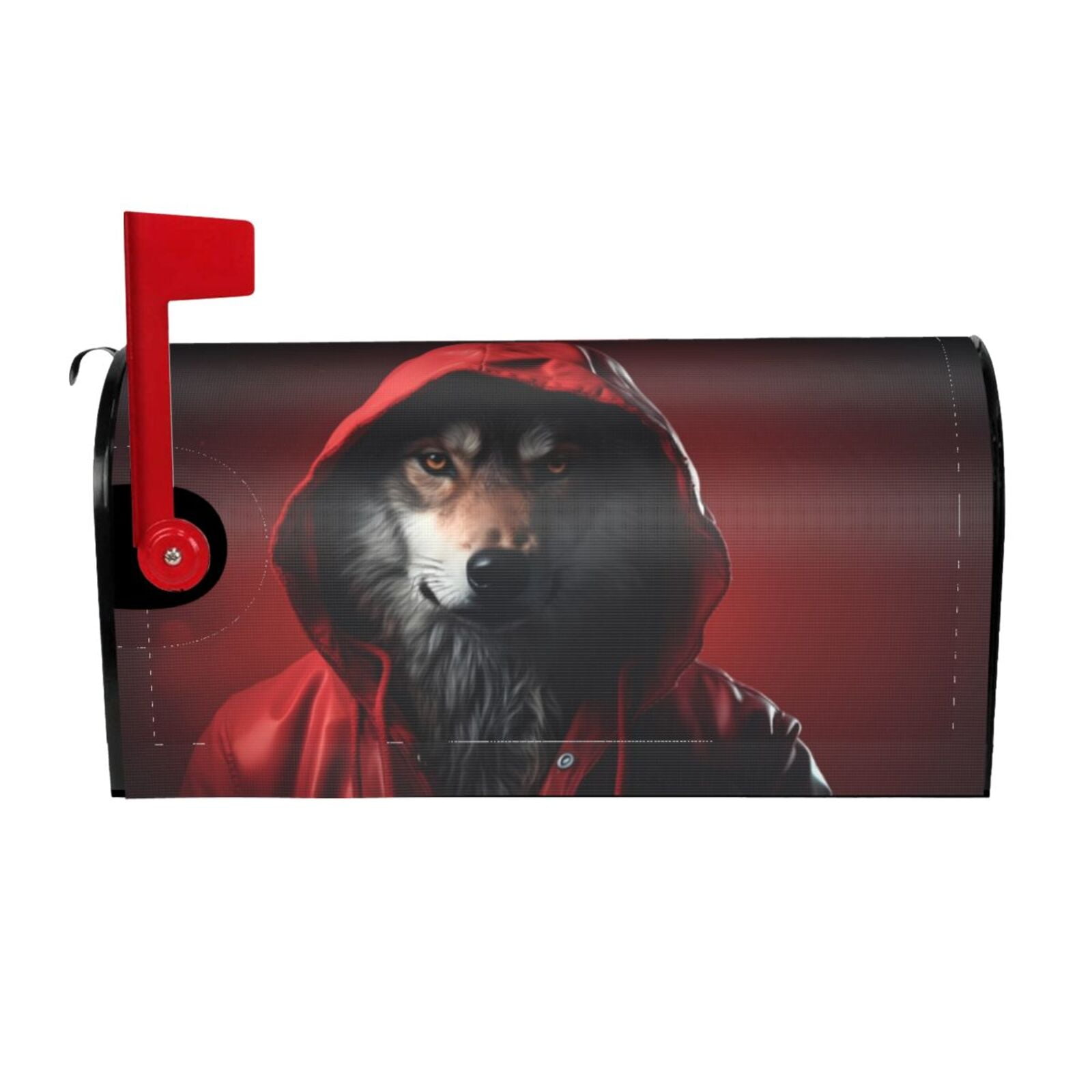 Mailbox Covers Magnetic Standard Size - Mysterious Hooded Wolf ...
