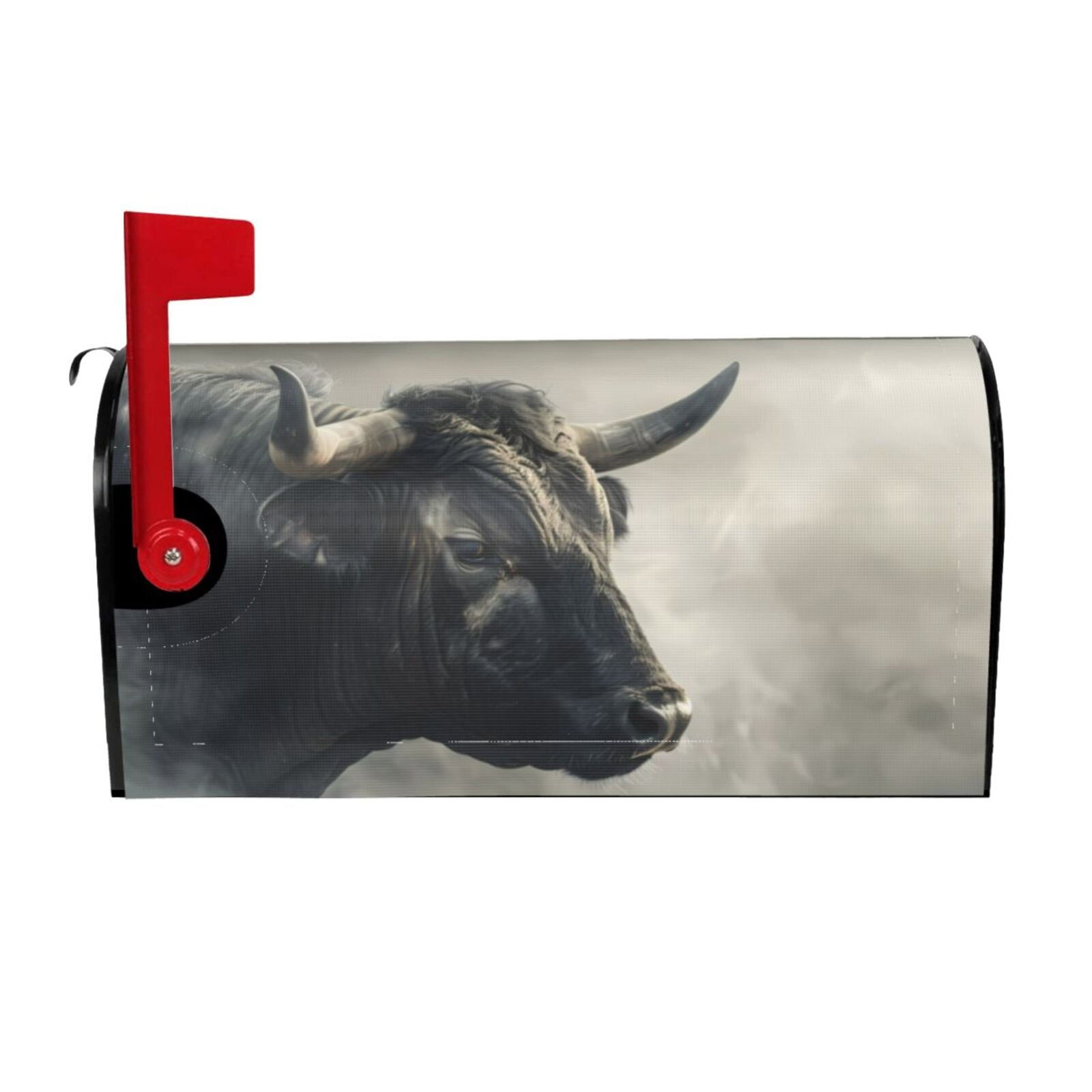 Mailbox Covers Magnetic Standard Size - Mystical Bull in Fog Waterproof ...
