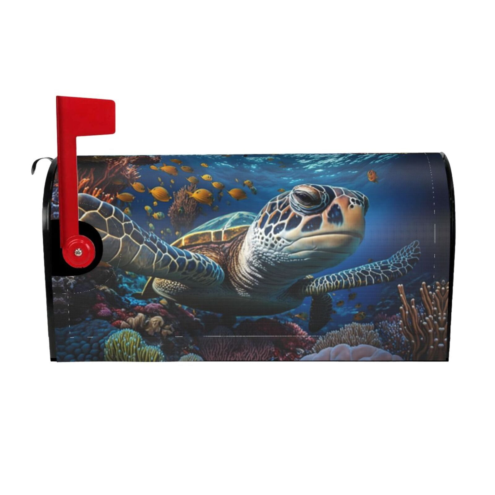 Mailbox Covers Magnetic Standard Size - Ocean Coral Turtle Waterproof ...