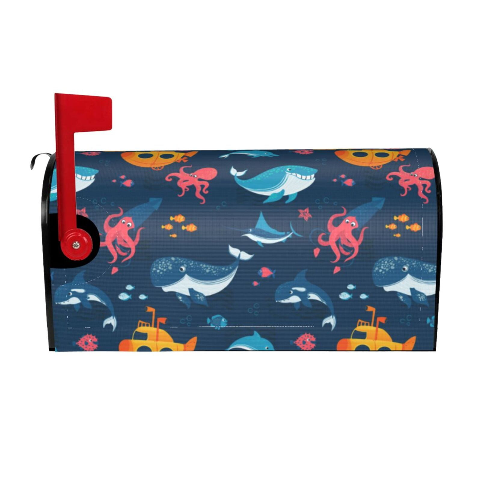 Mailbox Covers Magnetic Standard Size - Ocean Floor Animals Waterproof ...
